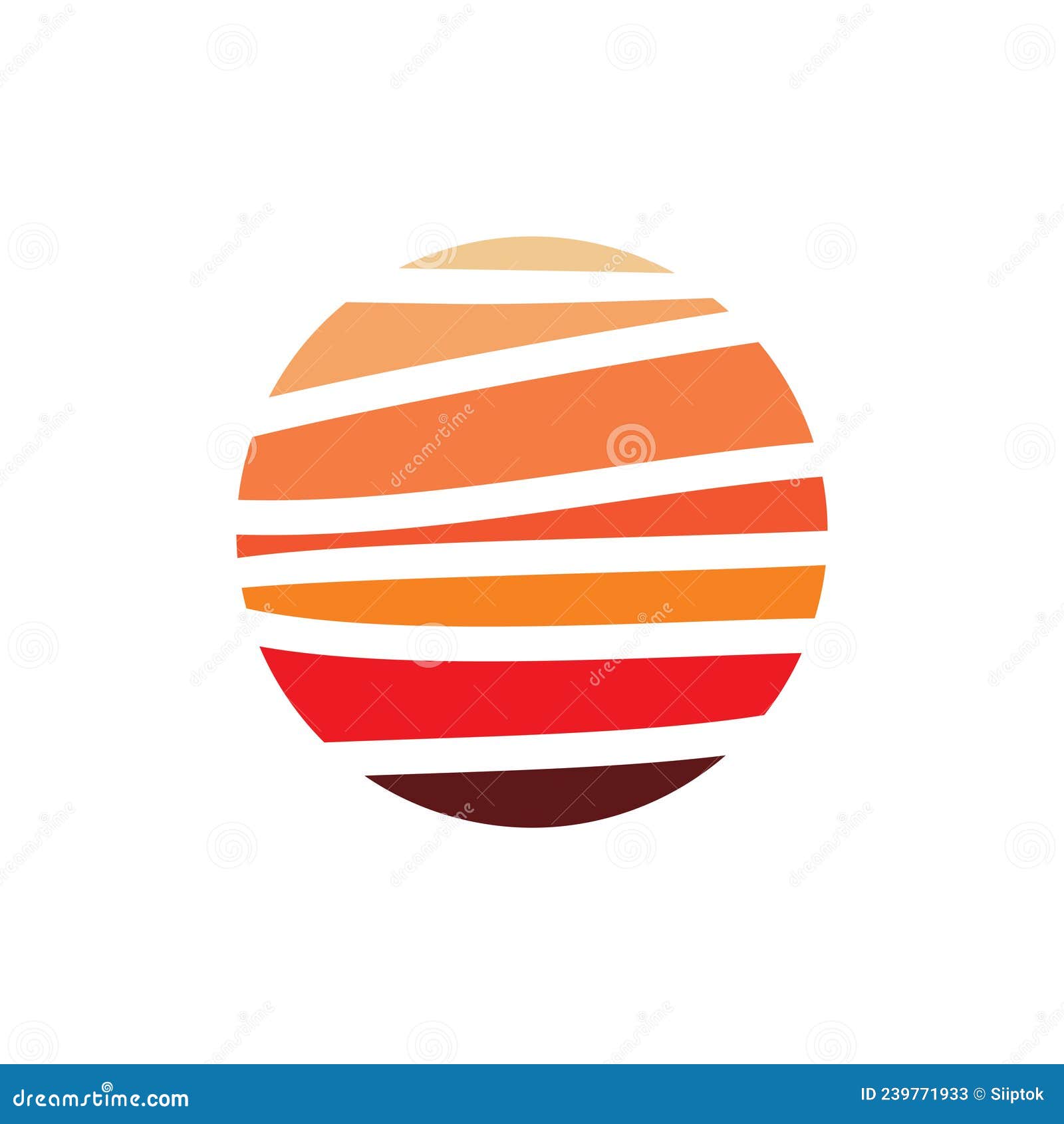 Circle Sunset Color Shape Logo Design Stock Vector - Illustration of ...