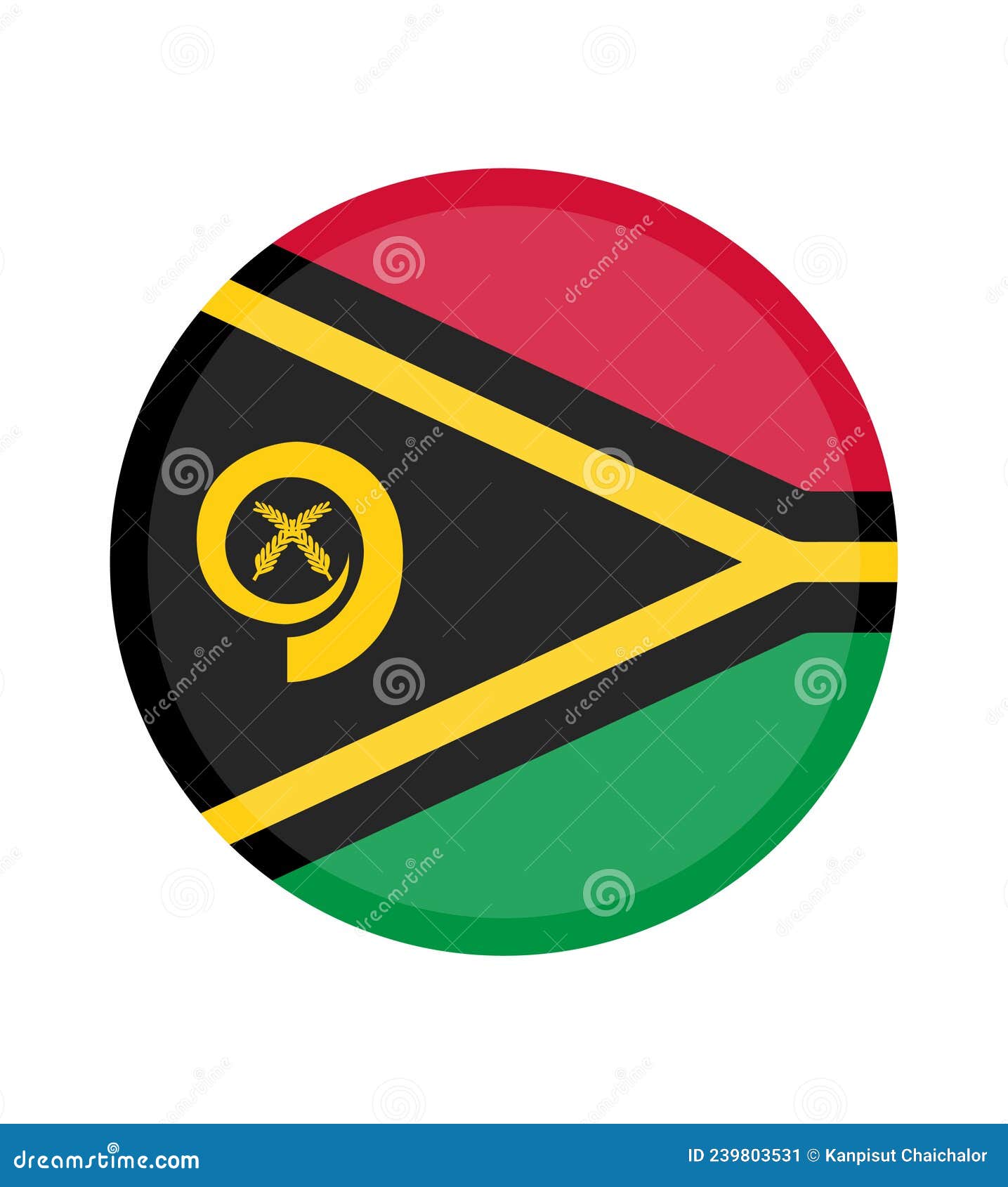 National Vanuatu Flag, Official Colors and Proportion Correctly ...