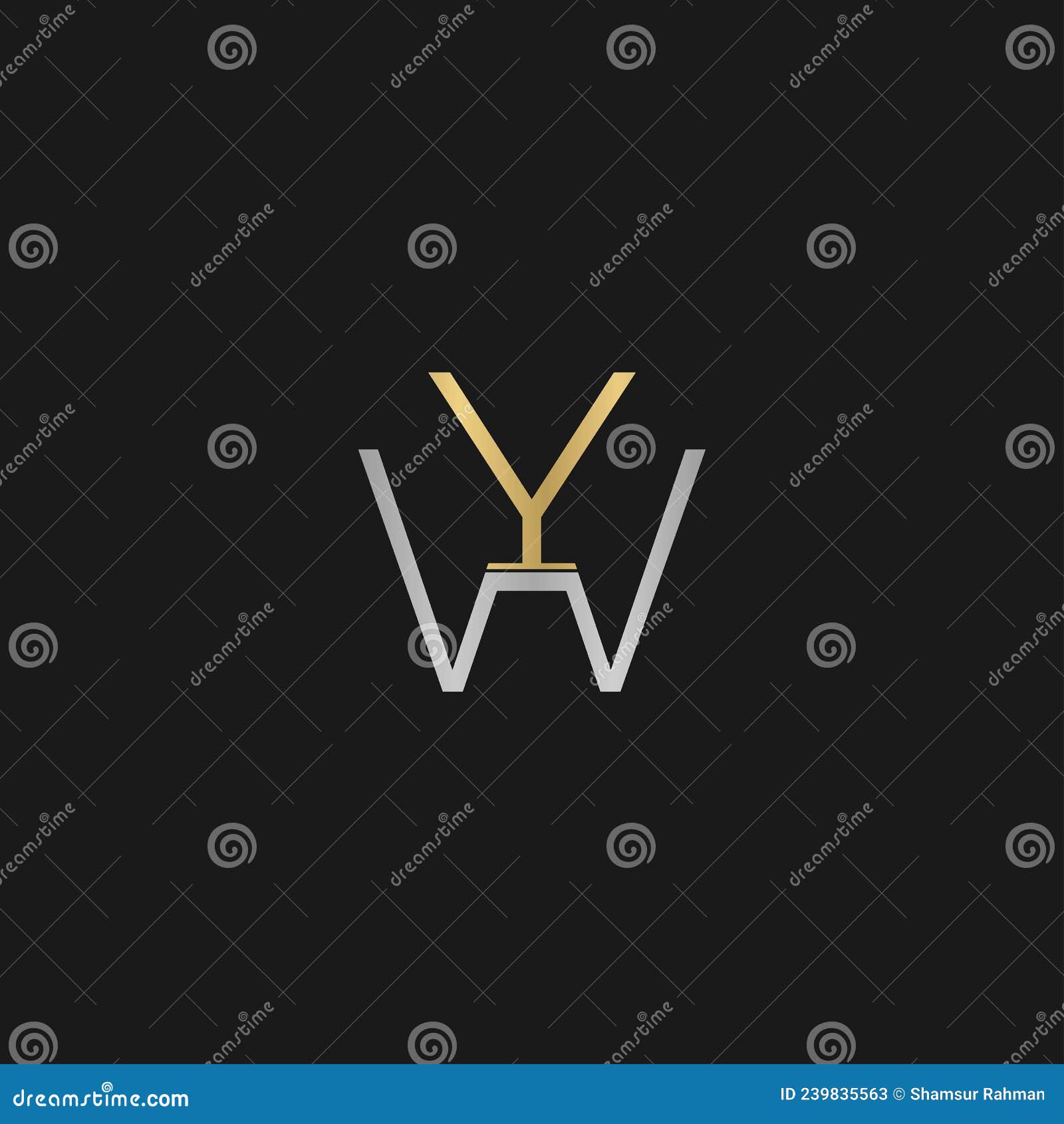 Alphabet Initials Logo WY, YW, W and Y Stock Vector - Illustration of ...