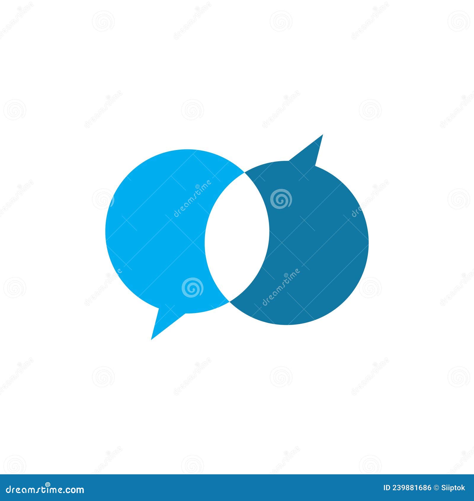 Blue Circle Chat Group Logo Design Stock Vector - Illustration of brand ...