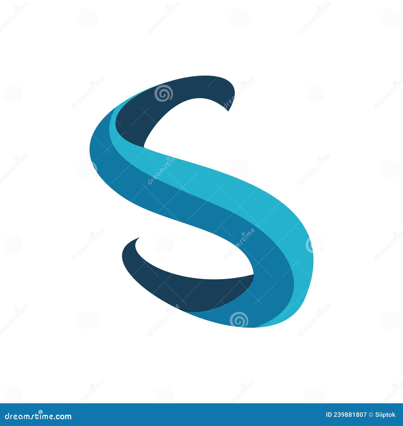 Blue Color Initial S Letter Logo Design Stock Vector - Illustration of ...