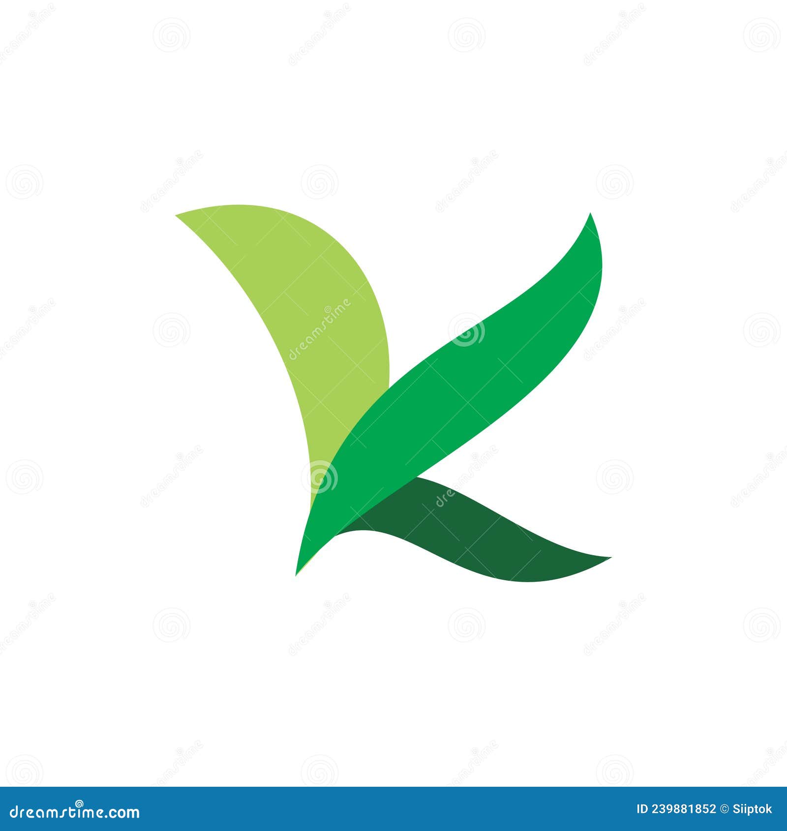 Green Nature Initial K Letter Logo Design Stock Vector - Illustration ...