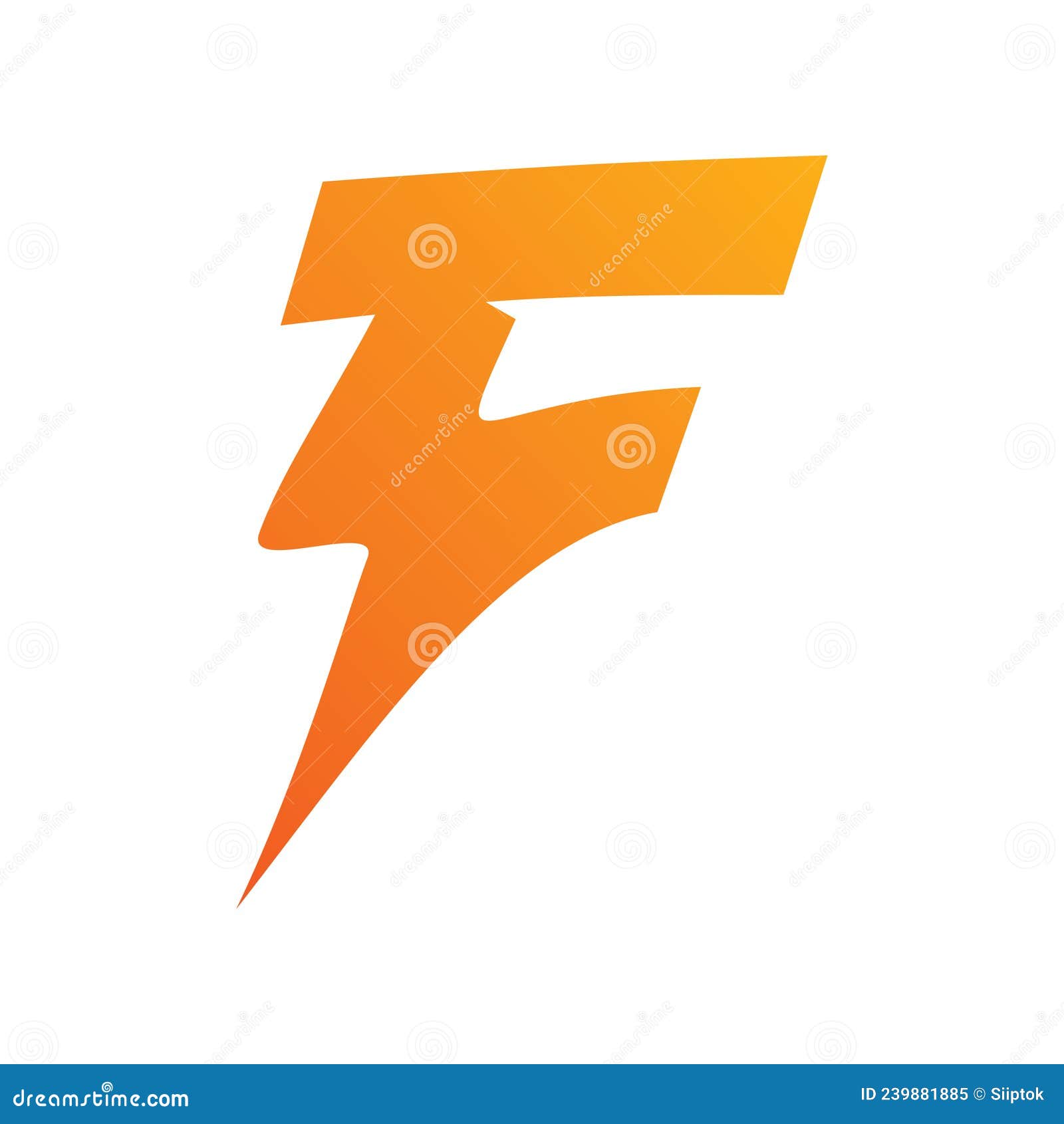 Lightning Initial F Letter Logo Design Stock Vector - Illustration of ...