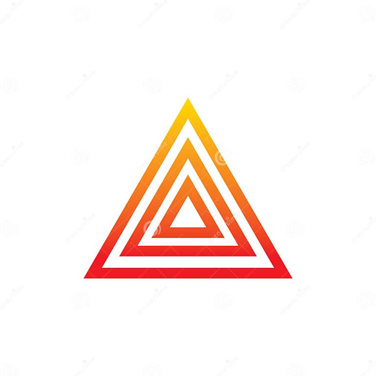 Triangle Color Line Logo Design Stock Vector - Illustration of ...