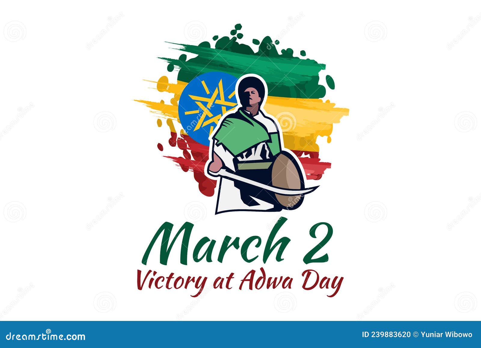 March 2, Victory at Adwa Day. Public Holidays in Ethiopia Vector ...