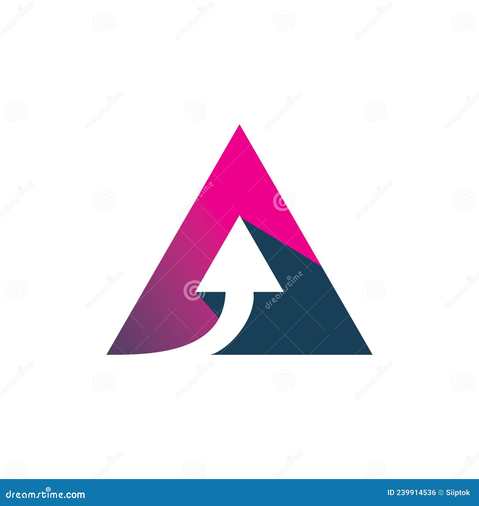 Full Color Triangle Arrow Logo Design Stock Vector - Illustration of ...