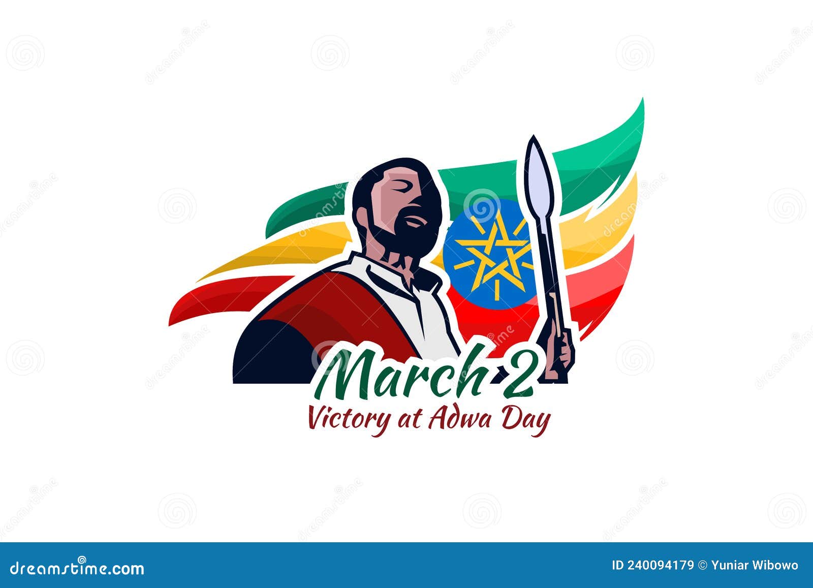 March 2, Victory at Adwa Day. Public Holidays in Ethiopia Vector ...