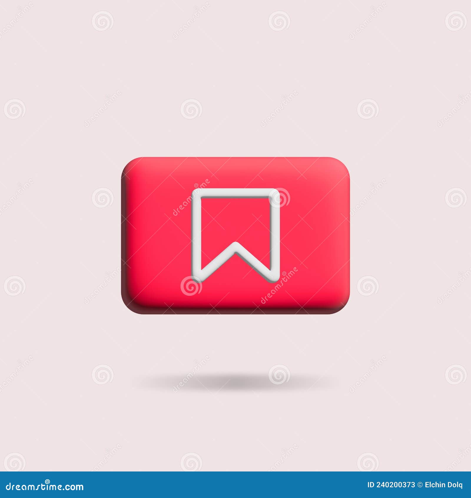 3D Render Save Icon on Social Media Stock Vector - Illustration of ...