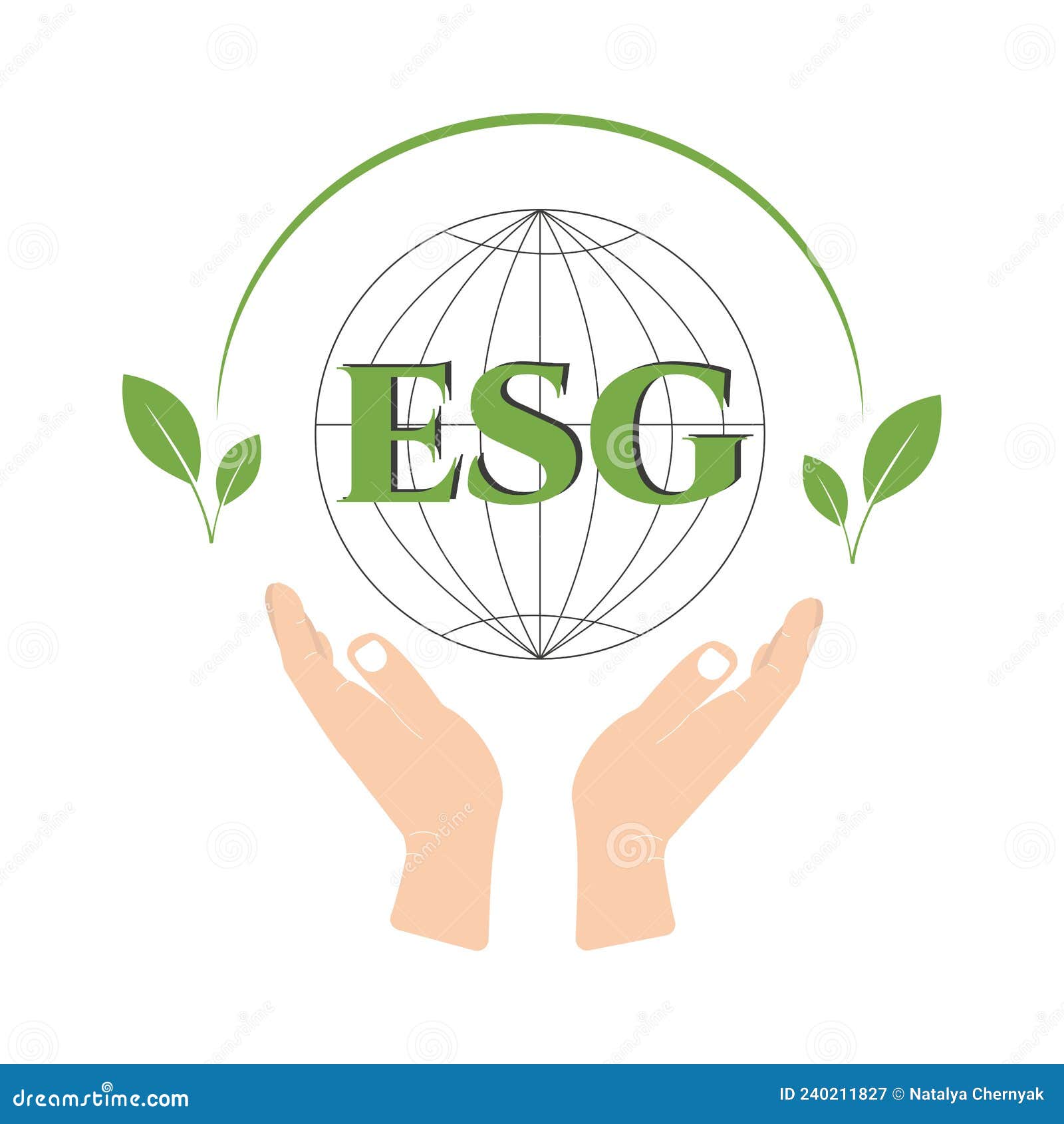 Hands Holds Planet. ESG Concept. Environment, Social, Governance ...