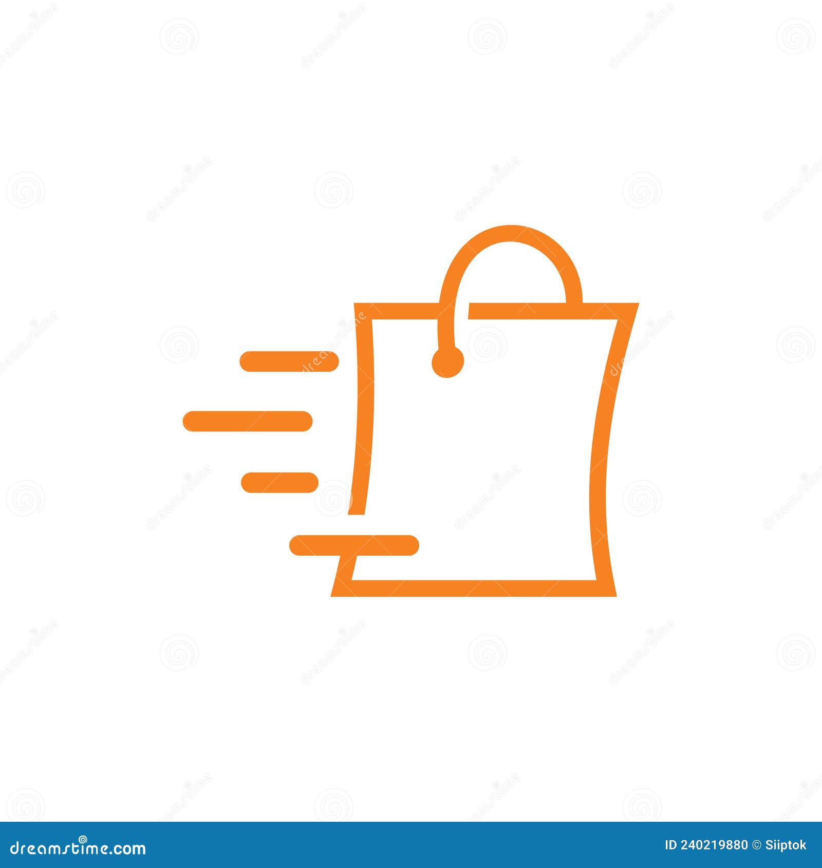 Fast Speed Motion Shopping Bag Logo Design Stock Vector - Illustration ...