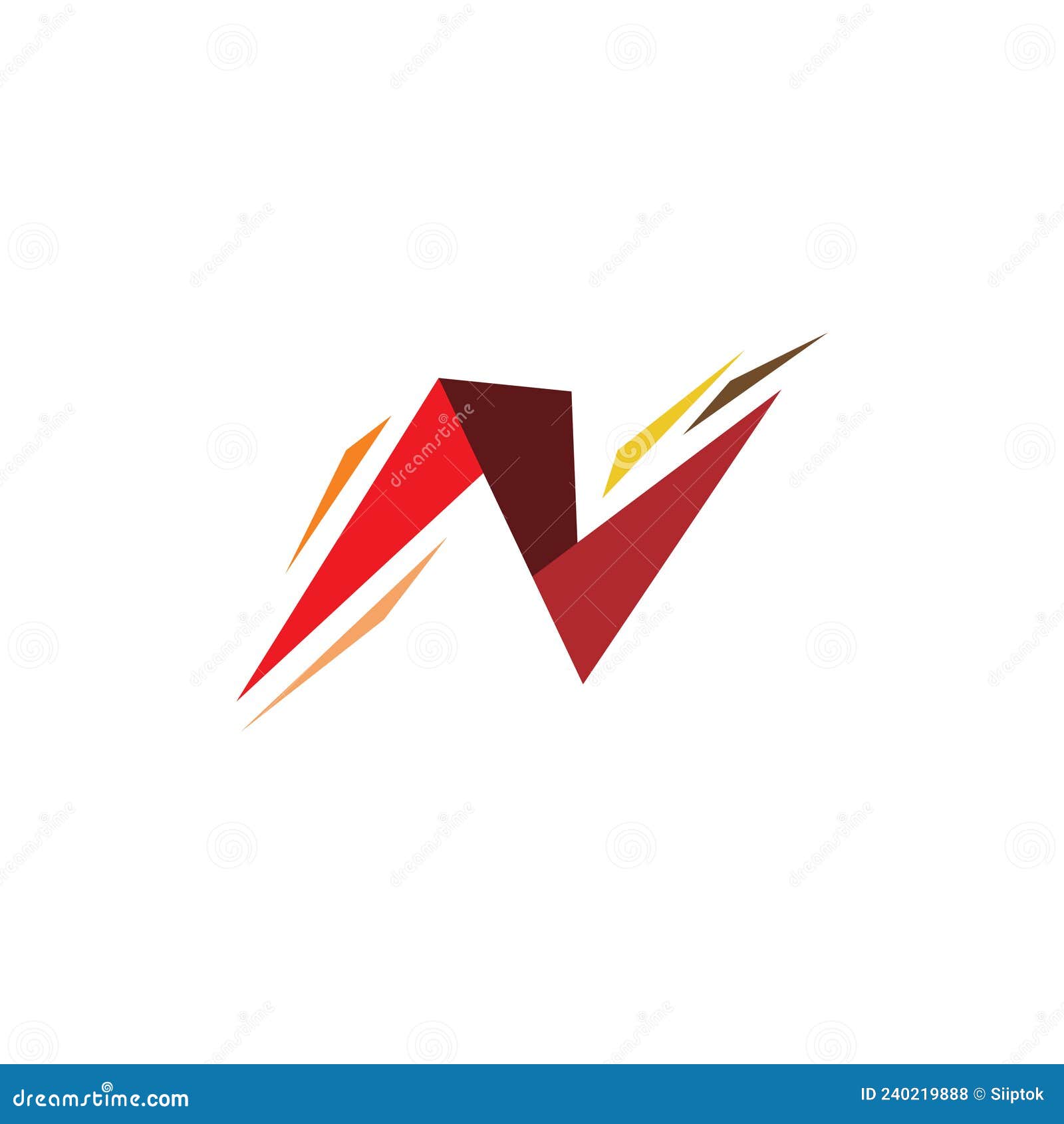 Initial N Letter Corner Sharp Font Logo Design Stock Vector ...