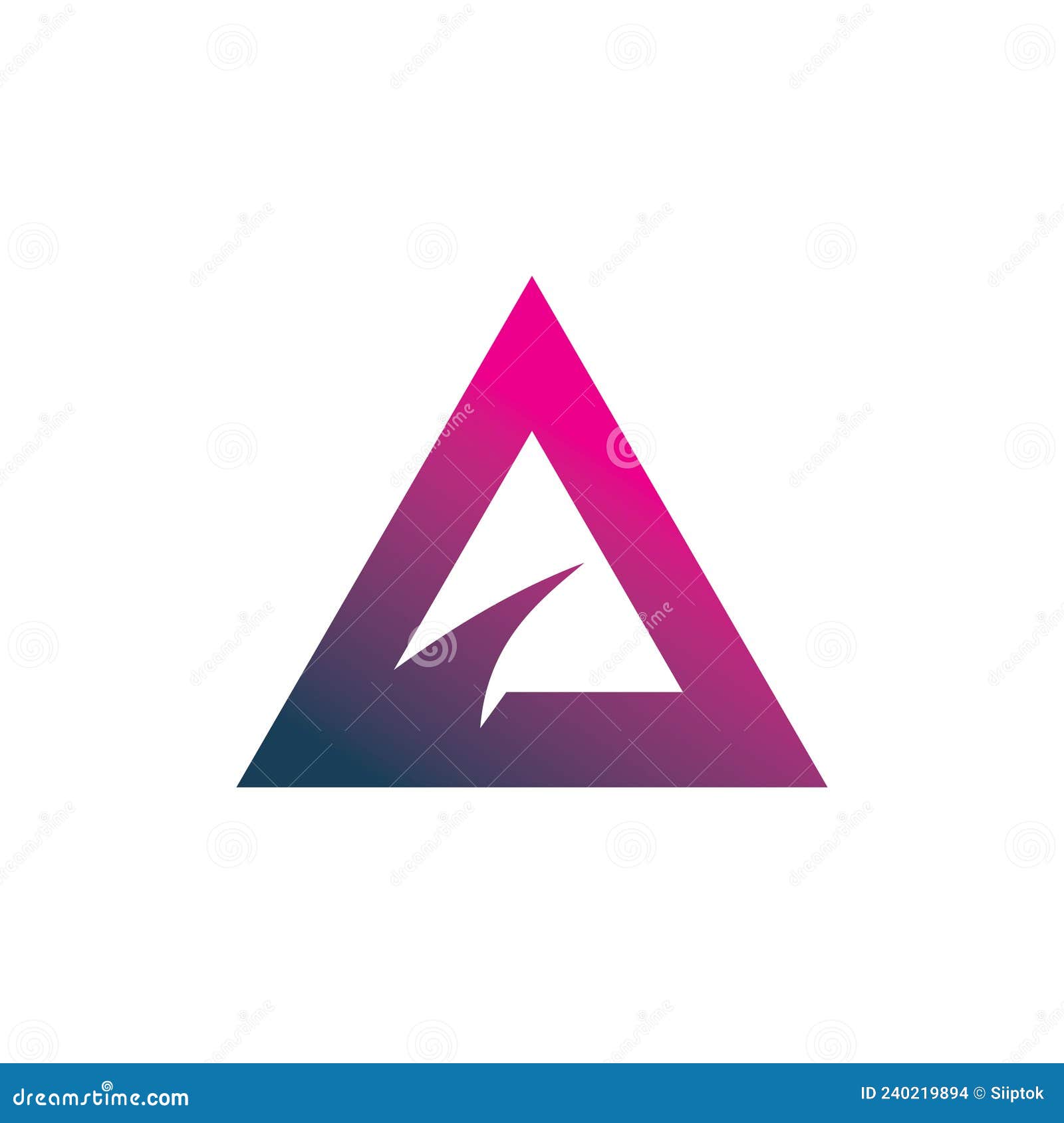 Triangle Dynamic Slash Slice Logo Design Stock Vector - Illustration of ...