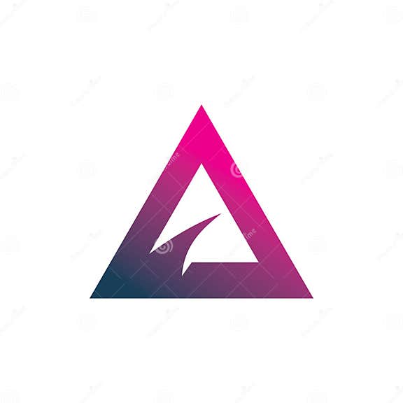 Triangle Dynamic Slash Slice Logo Design Stock Vector - Illustration of ...
