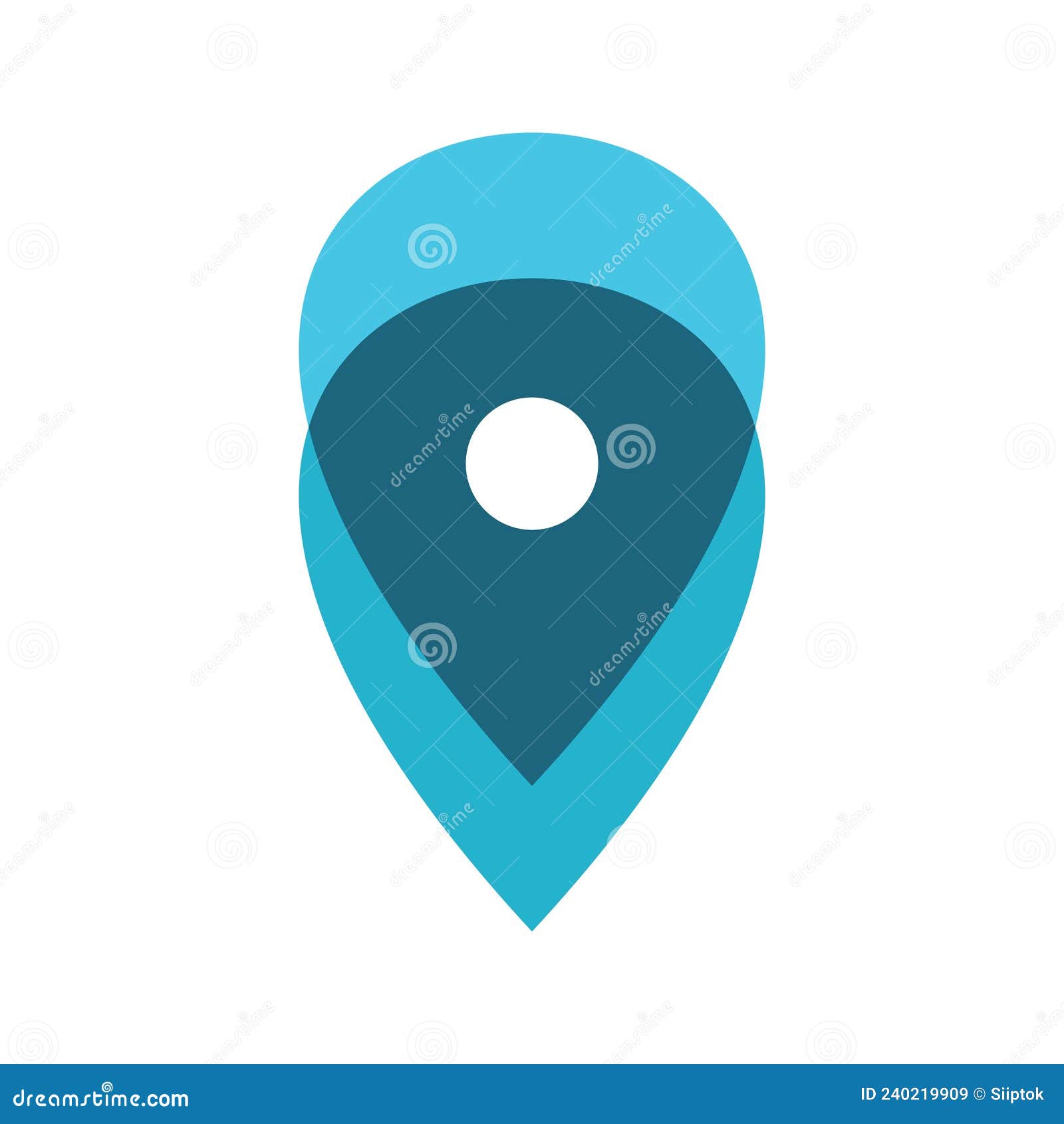 Blue Pin Point Location Logo Design Stock Vector - Illustration of ...