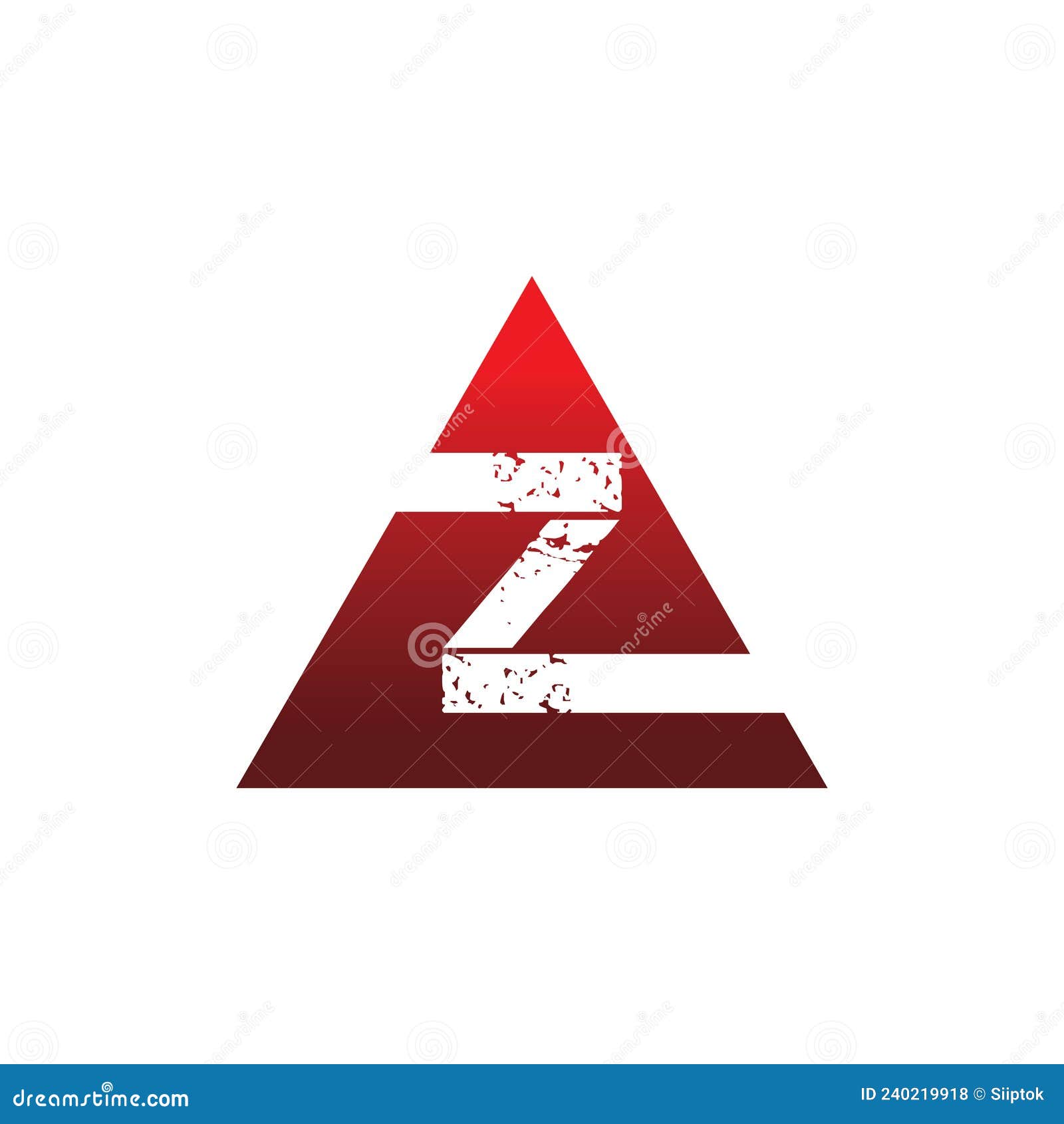 Red Triangle Initial Z Letter Logo Design Stock Vector - Illustration ...