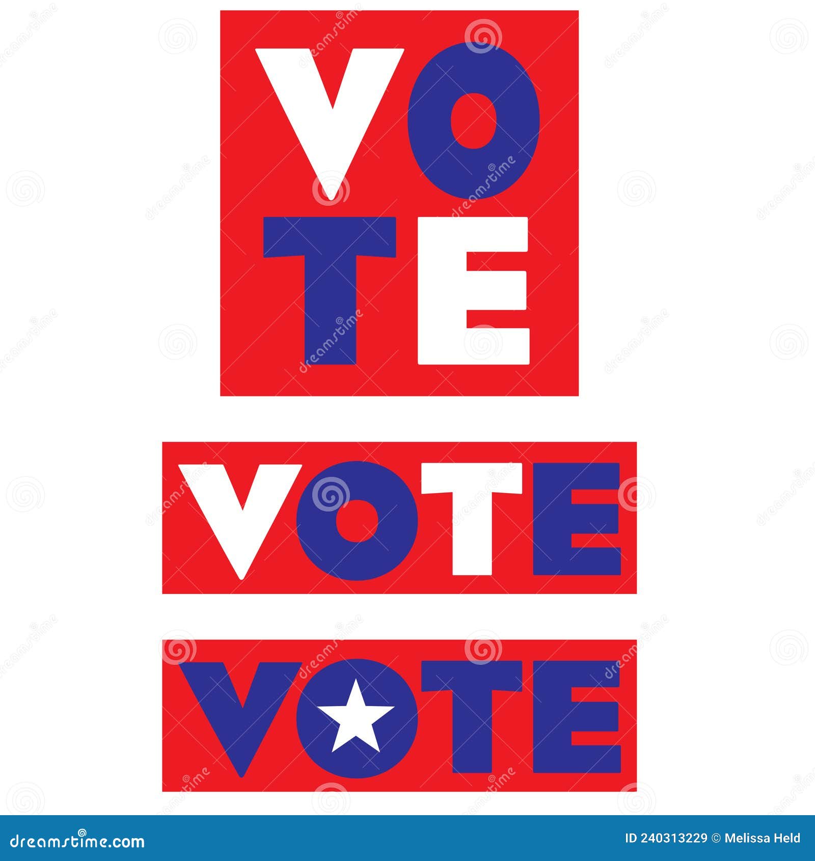 Red White Blue Vote Graphics Stock Vector - Illustration of government ...