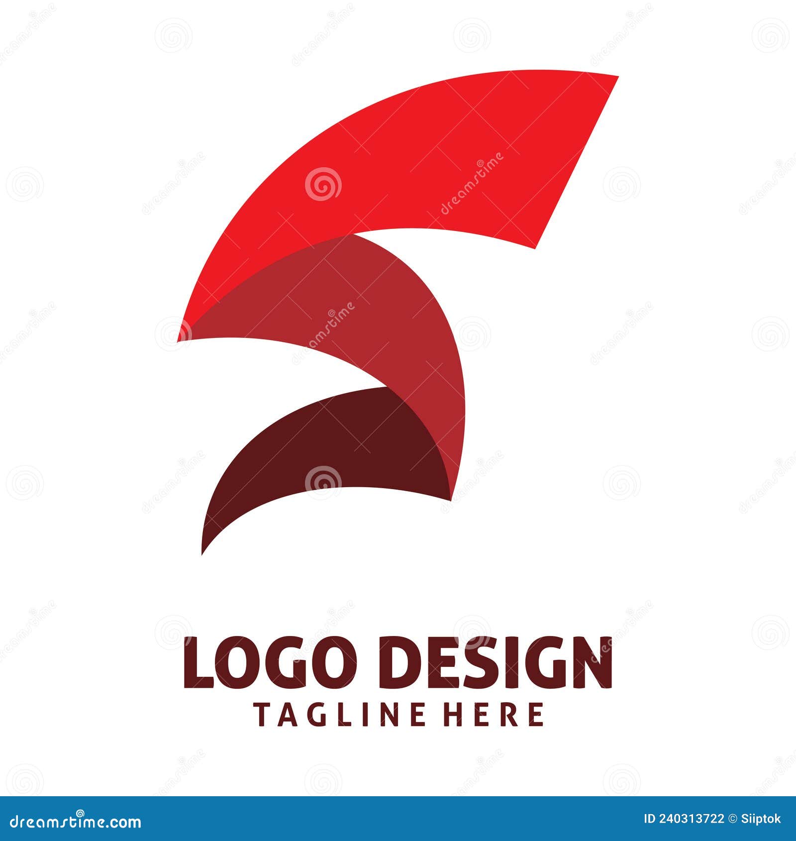 Red Color Initial S Letter Logo Design Stock Illustration ...