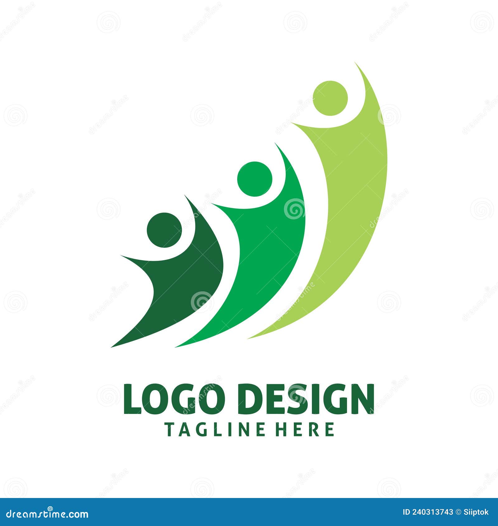 Green Eco People Community Logo Design Stock Illustration ...