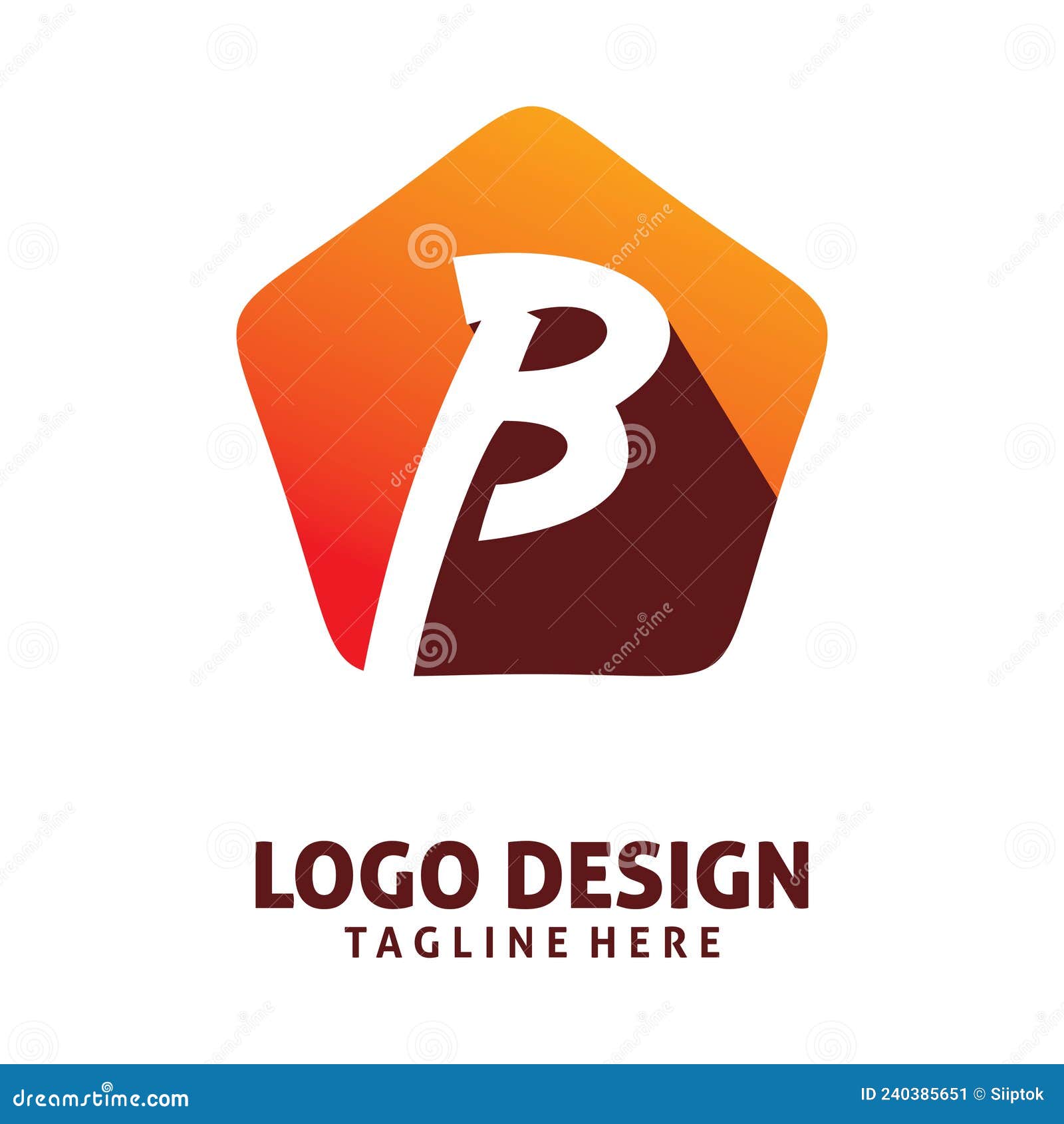 Polygon Initial B Letter Logo Design Stock Illustration - Illustration ...