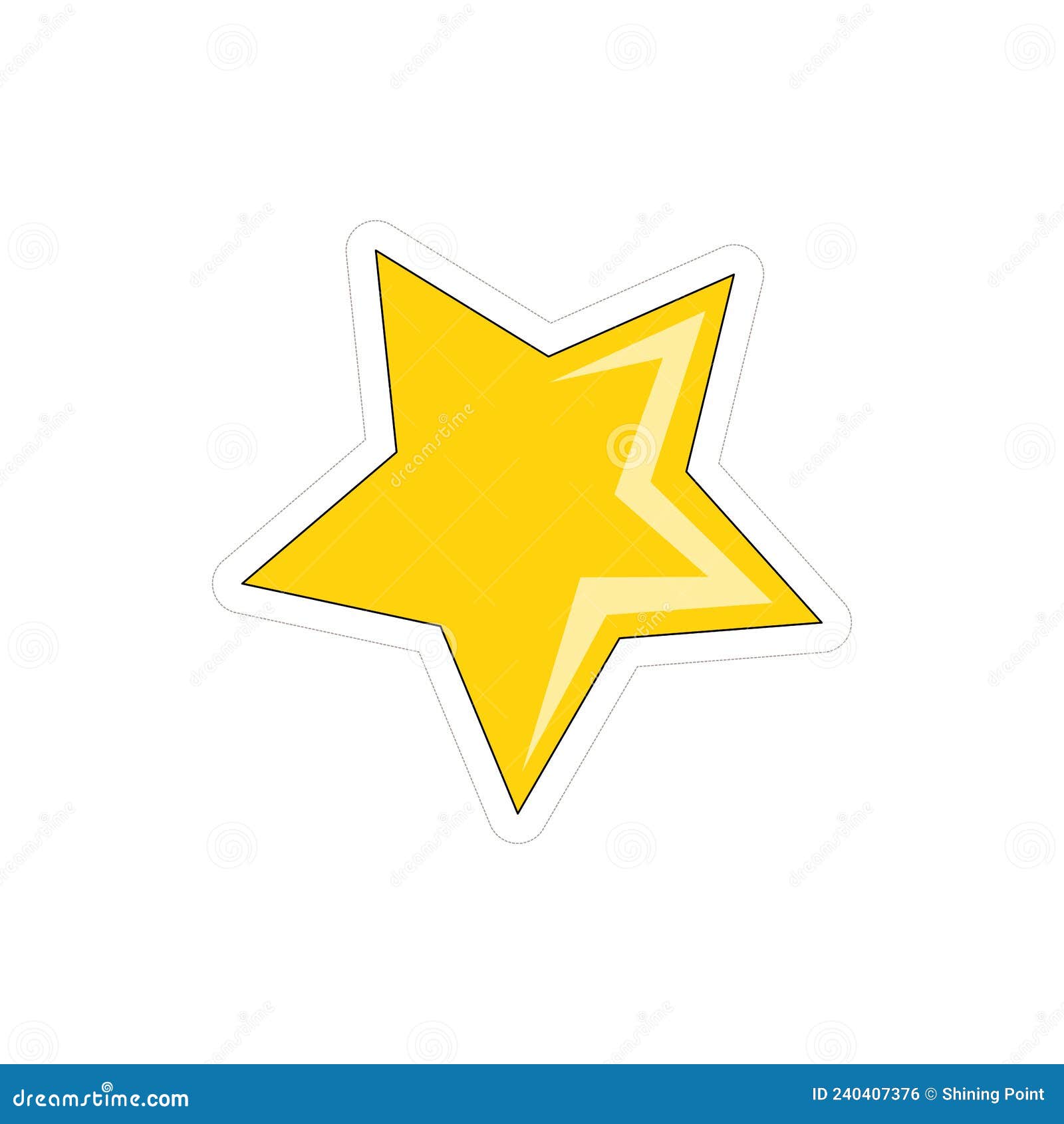 Cute Yellow Star Sticker Illustration Stock Vector - Illustration of ...