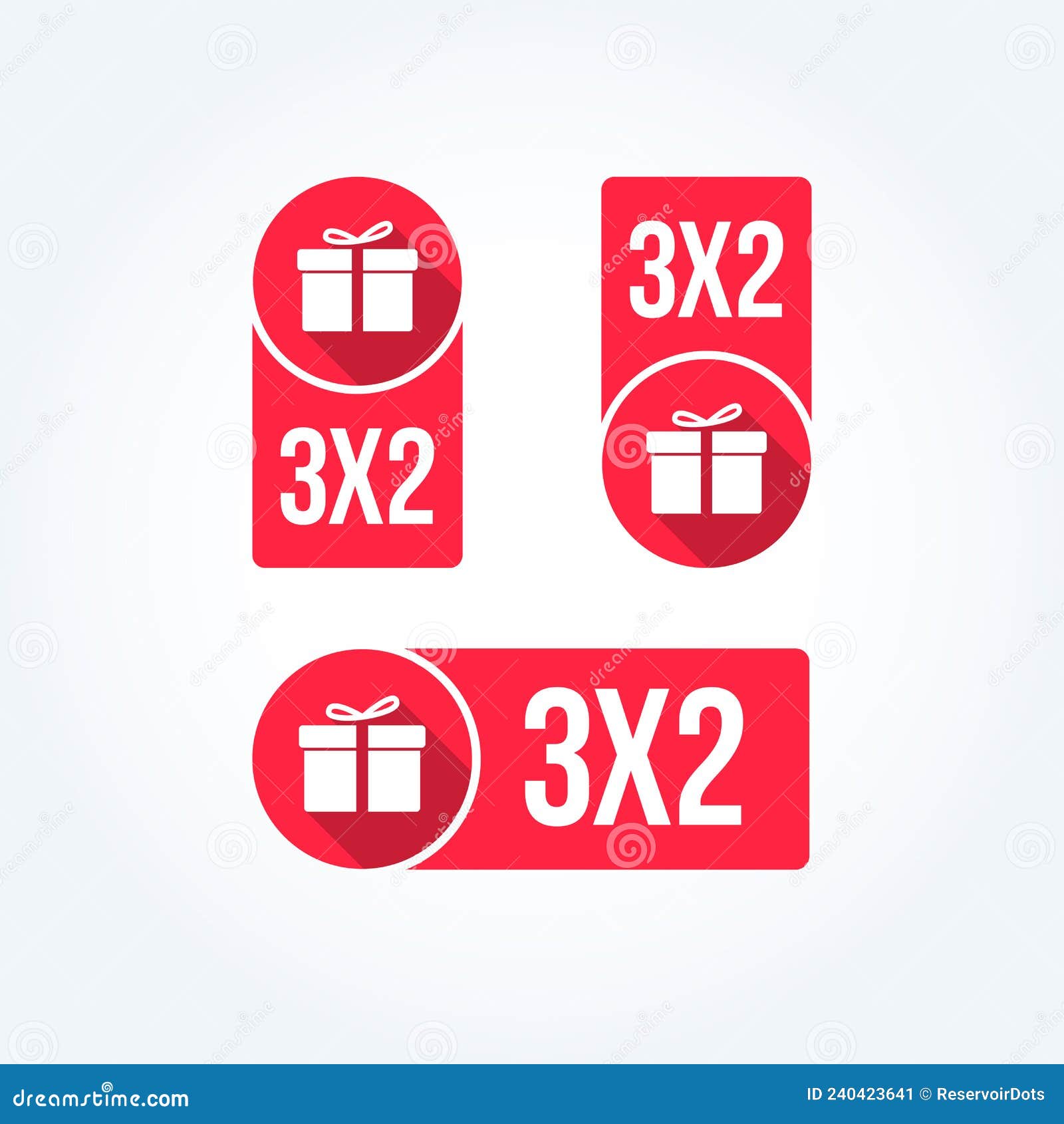 3x2 Vector Labels stock illustration. Illustration of stars - 240423641