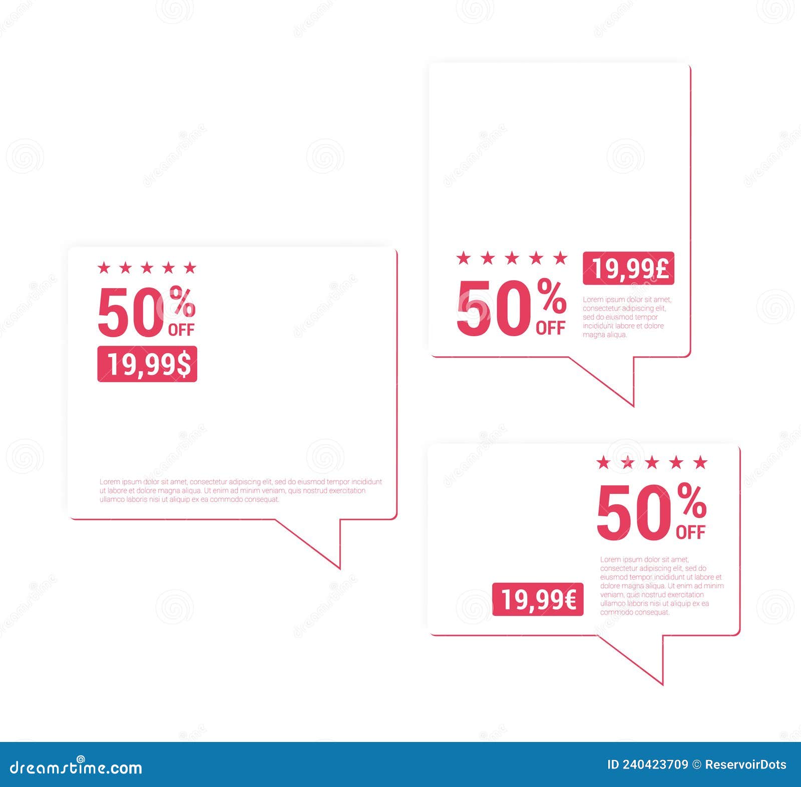 50 Off Price Tags stock vector. Illustration of sale - 240423709