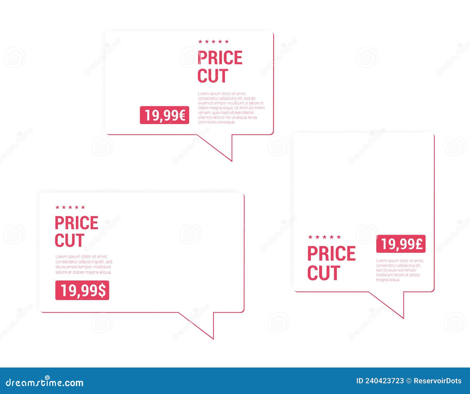 Price Cut Price Tags stock vector. Illustration of sale - 240423723