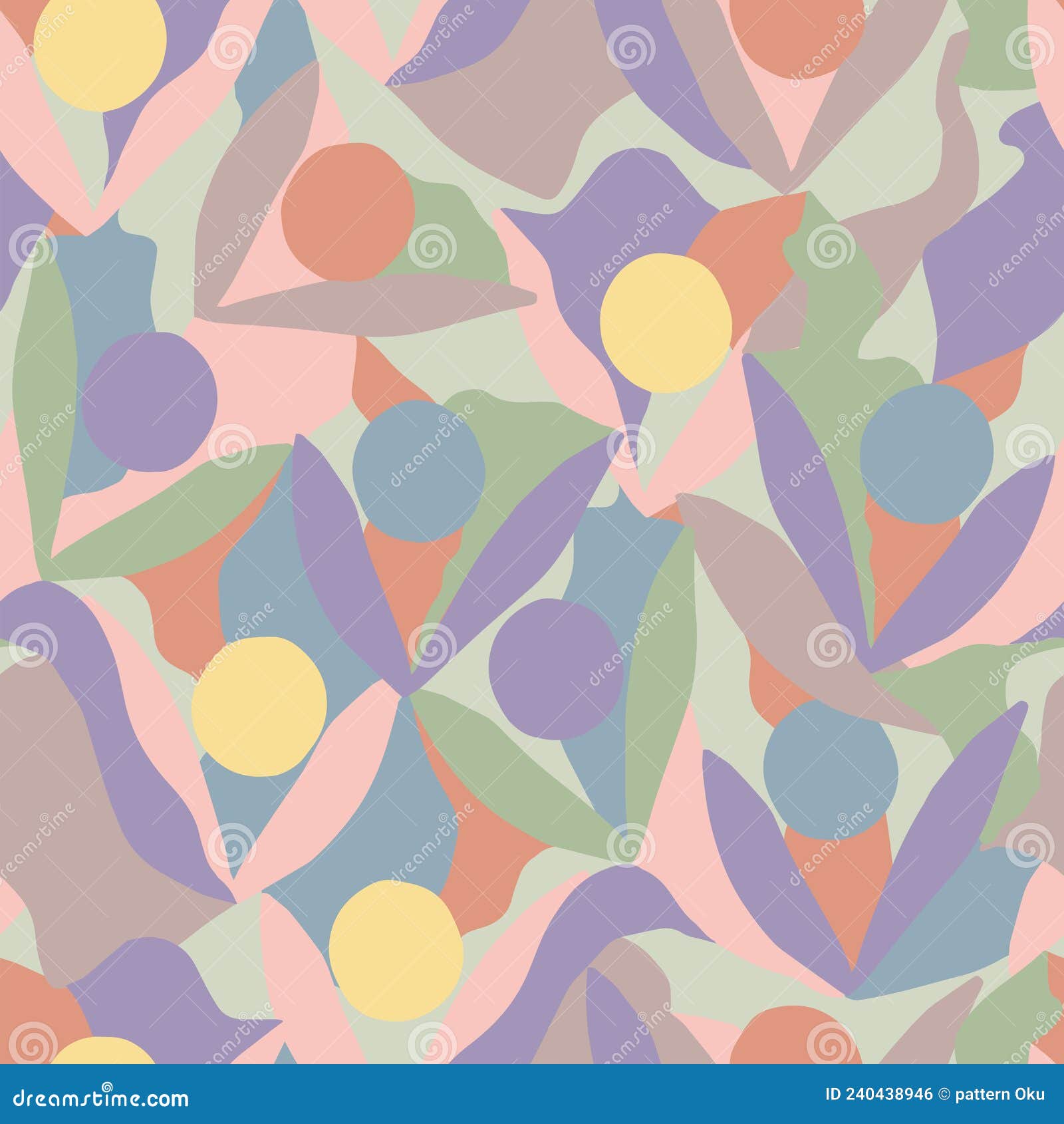 PrintVector Abstract Leaf Layered Shape Illustration Motif Seamless ...