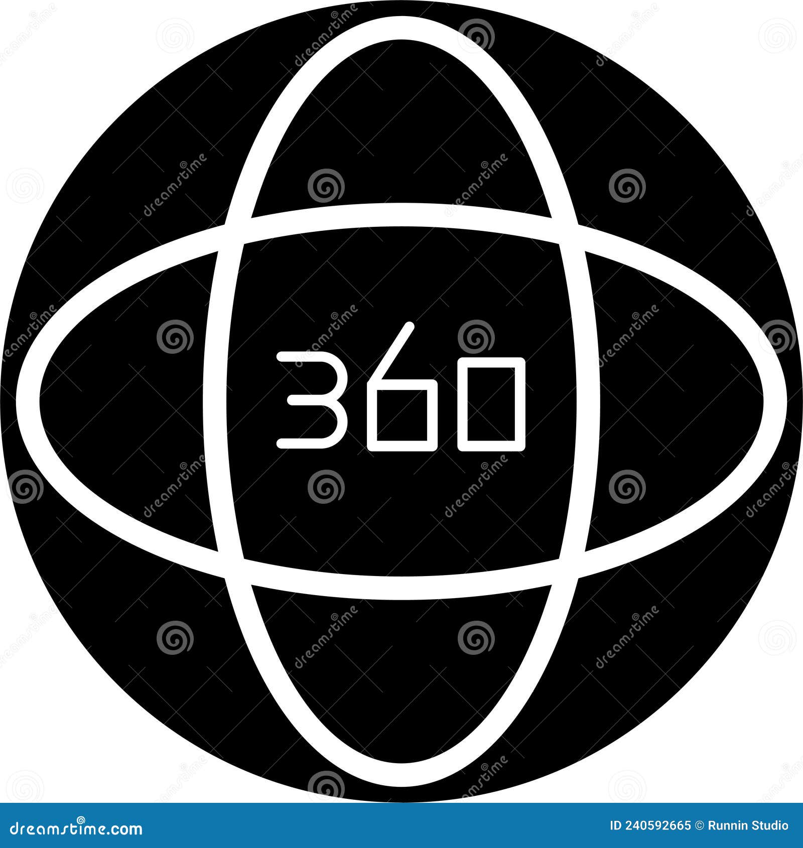 360 View Icon stock vector. Illustration of equipment - 240592665