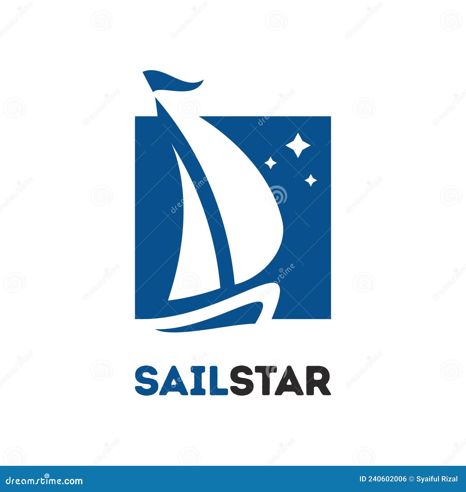 Sail Star Logo Concept stock vector. Illustration of marine - 240602006