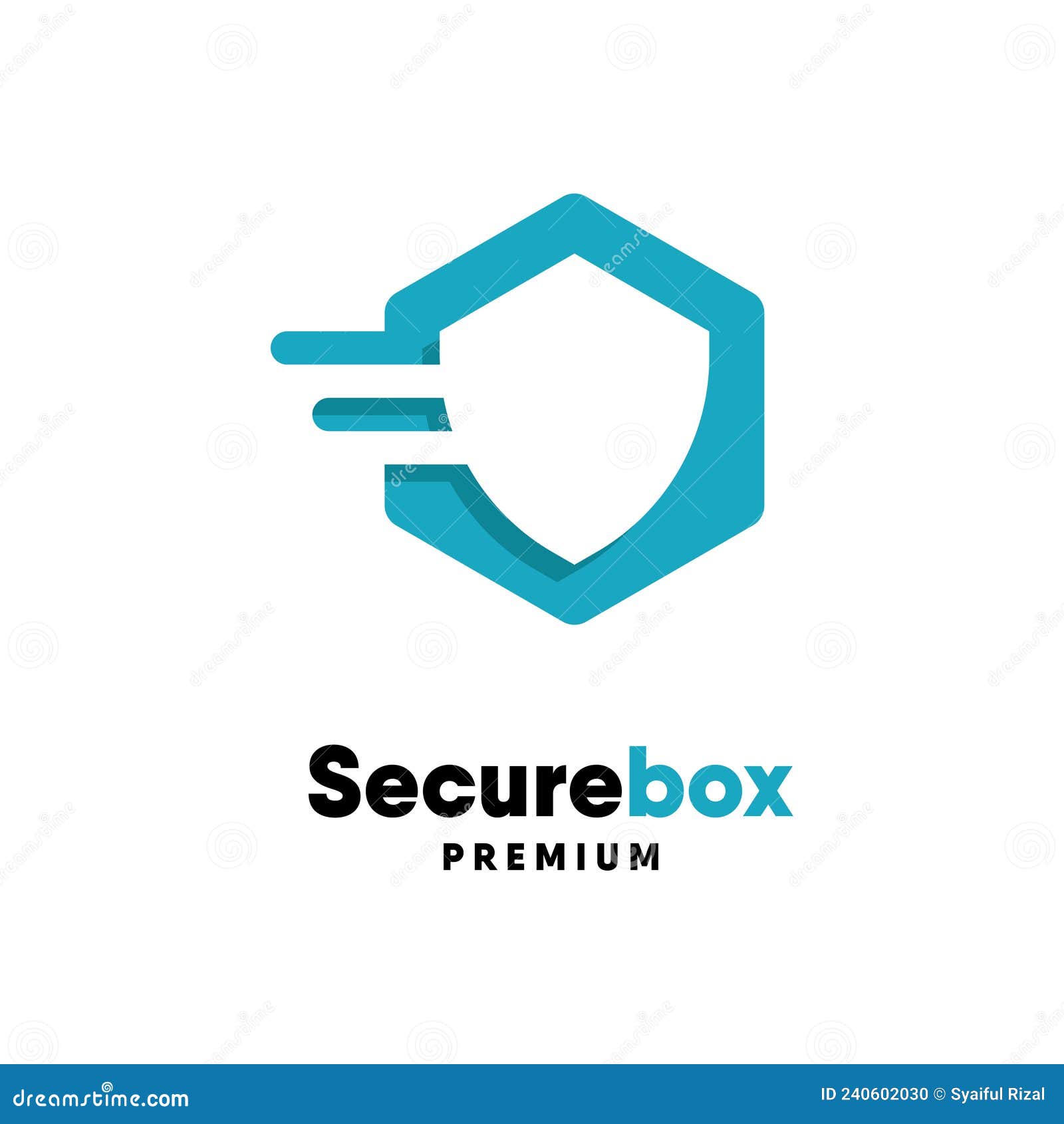 Secure Box Logo Concept stock vector. Illustration of guard - 240602030
