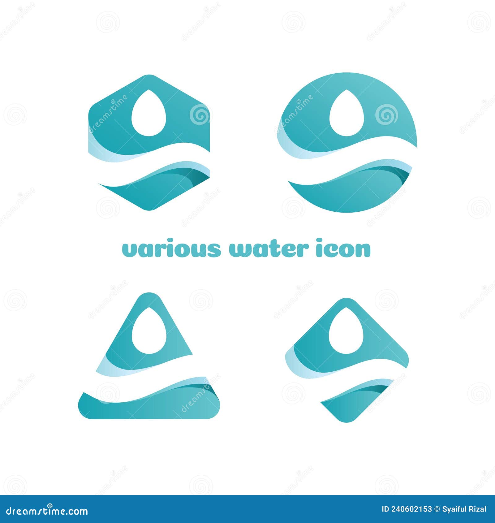 Various Water Logo Concept stock vector. Illustration of design - 240602153