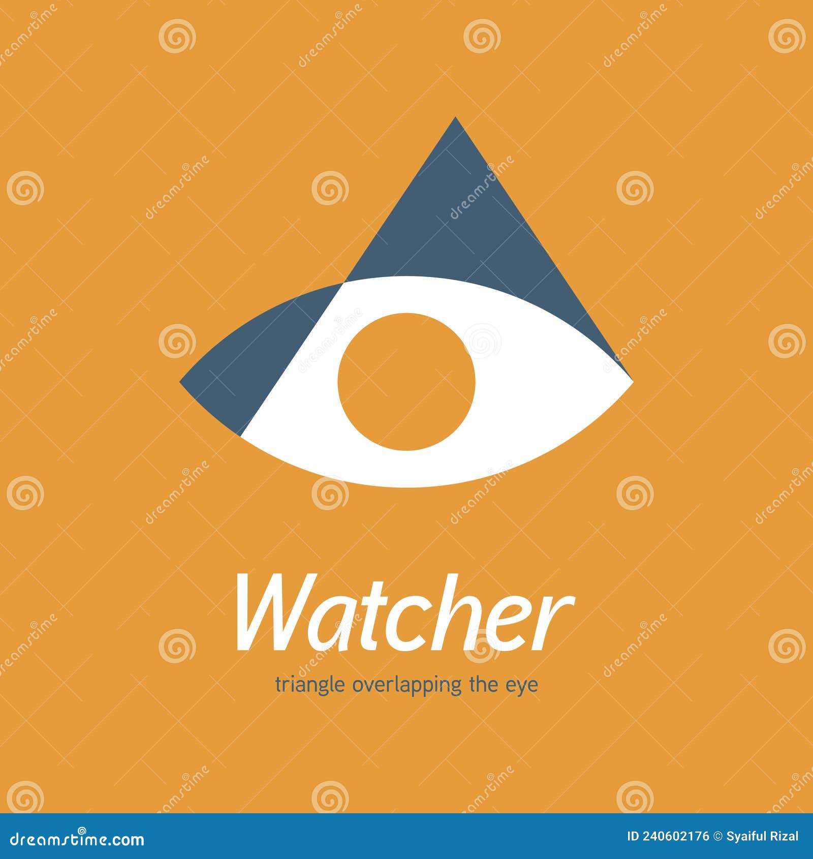 Triangle Observer Close Eyes Icon Stock Vector - Illustration of ...
