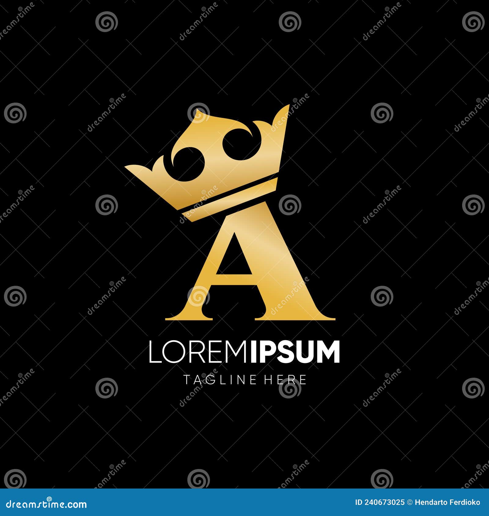 Letter a Crown Logo Design Vector Icon Graphic Stock Vector ...