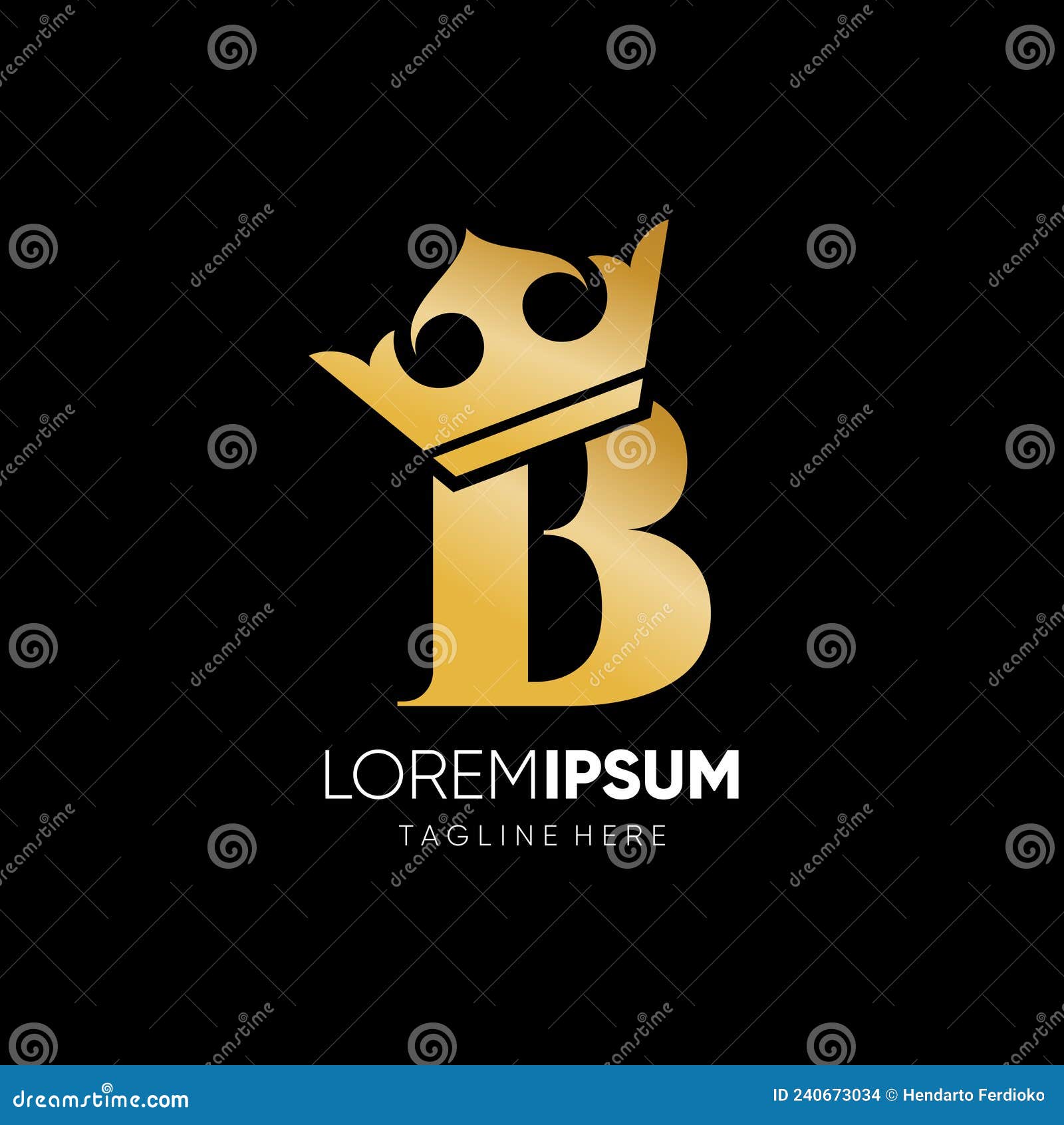 Letter B Crown Logo Design Vector Icon Graphic Stock Vector ...