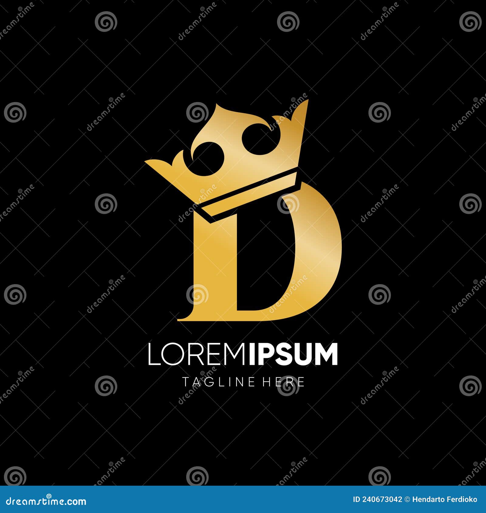 Letter D Crown Logo Design Vector Icon Graphic Stock Vector ...