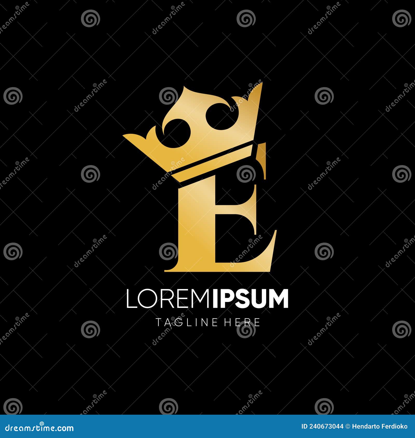 Letter E Crown Logo Design Vector Icon Graphic Stock Vector ...