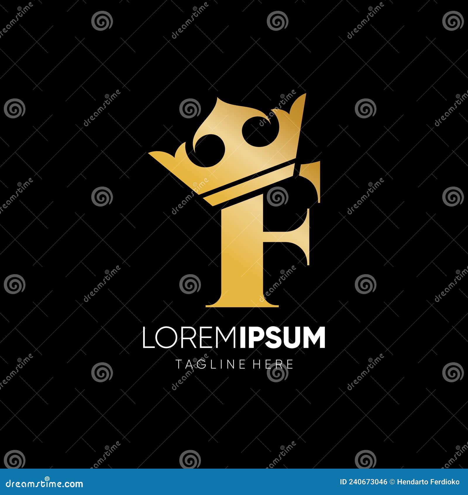 Letter F Crown Logo Design Vector Icon Graphic Stock Vector ...