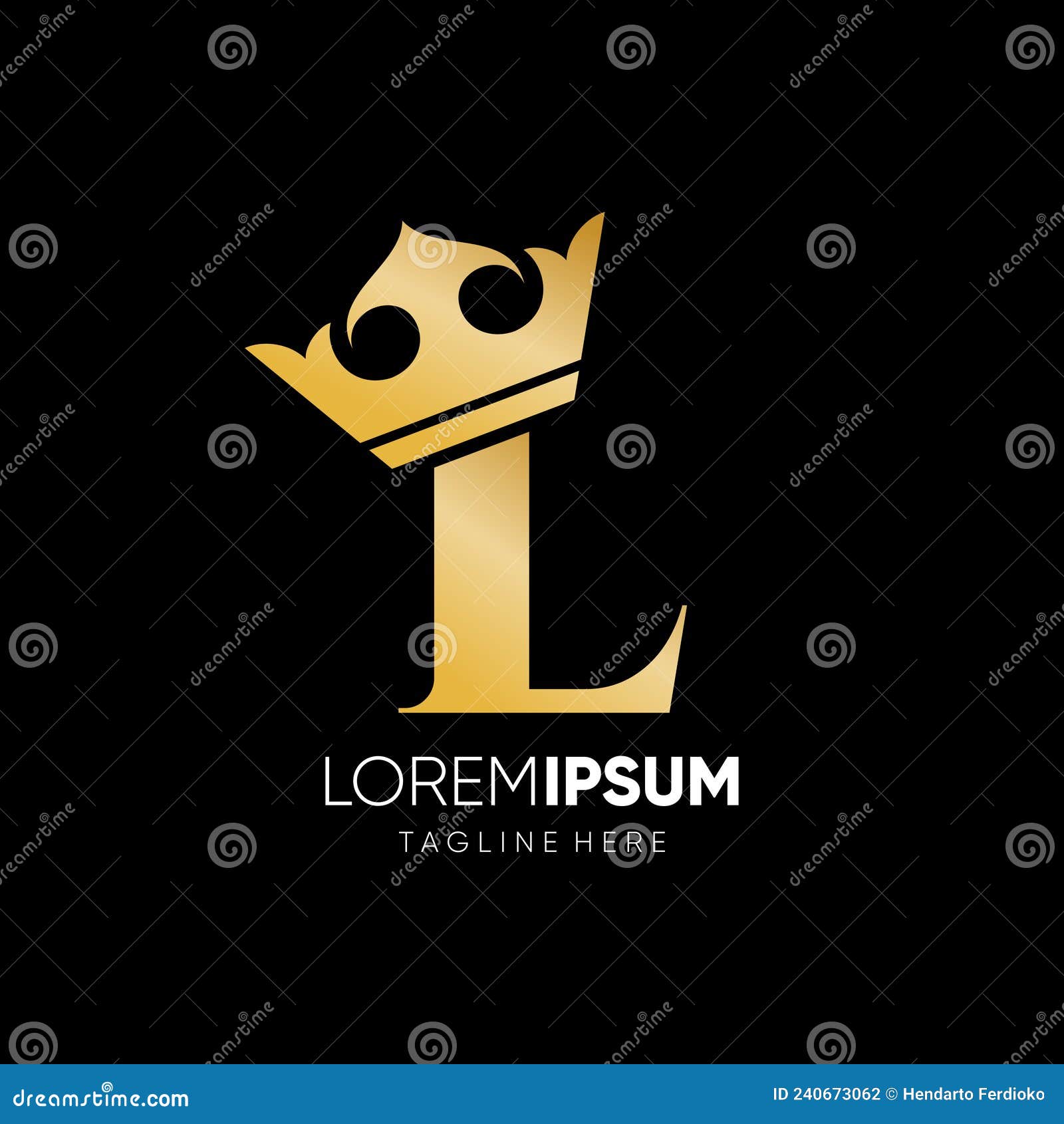 Letter L Crown Logo Design Vector Icon Graphic Stock Vector ...