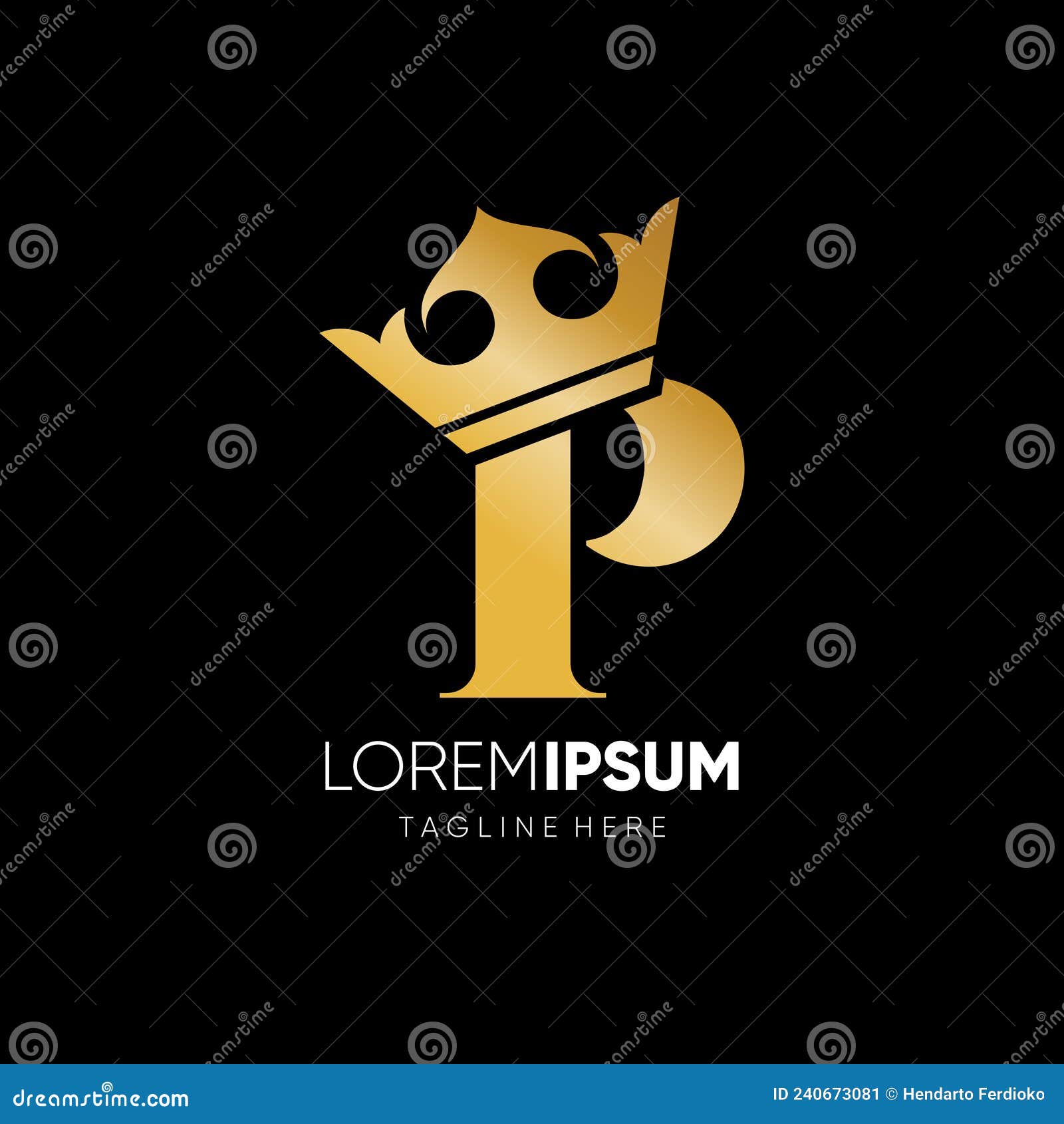 Letter P Crown Logo Design Vector Icon Graphic Stock Vector ...