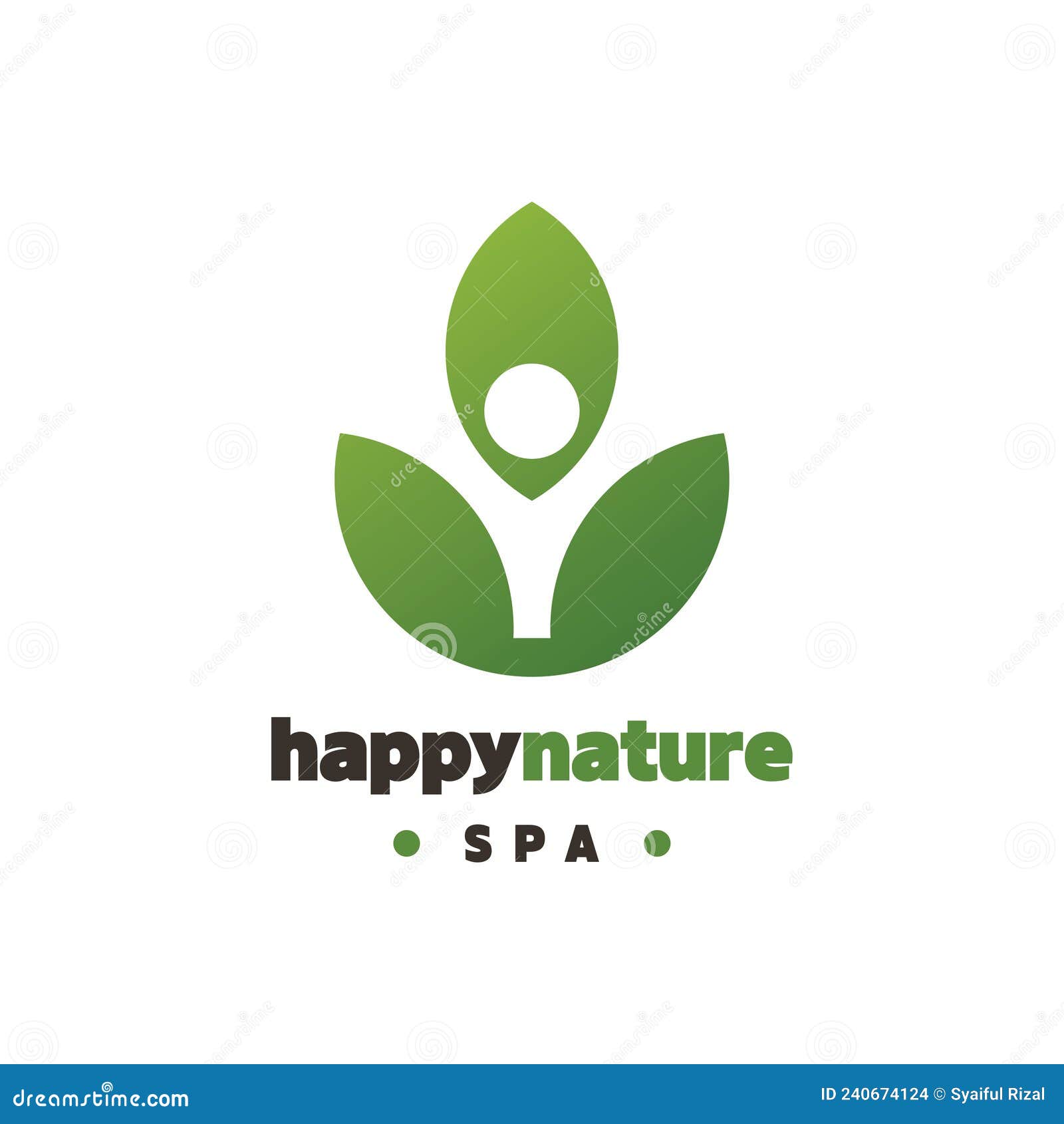 Happy Nature Spa Logo Design Stock Vector - Illustration of happy ...