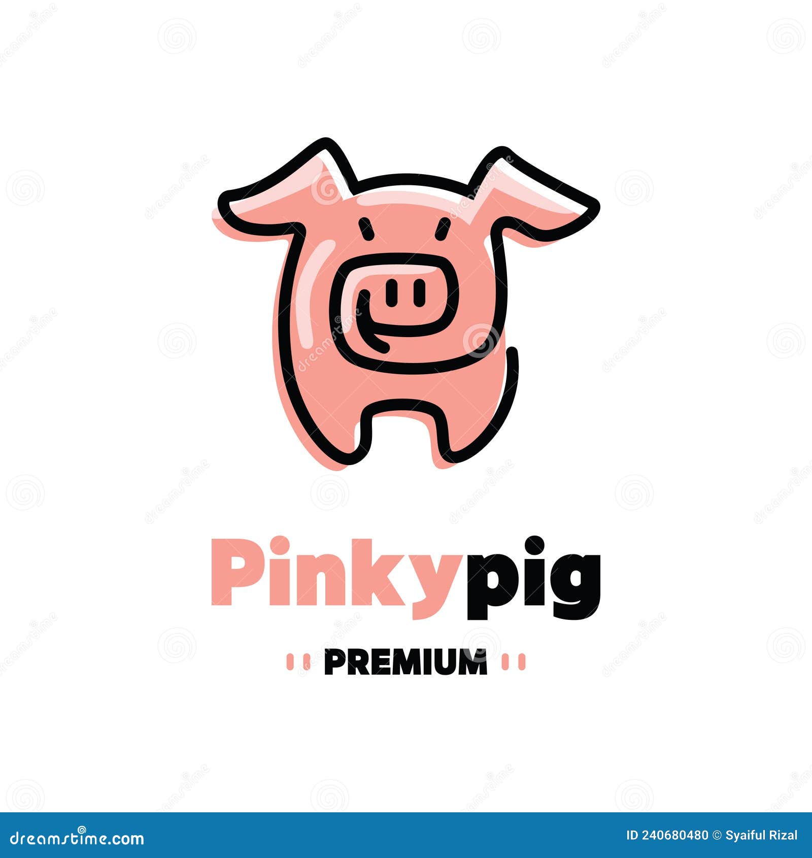 Pinky Cat Logo Silhouette Vector Illustration | CartoonDealer.com #28133956