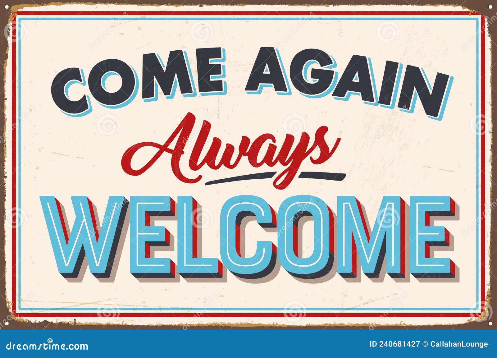 Come Again Green Road Sign Royalty-Free Stock Image | CartoonDealer.com ...