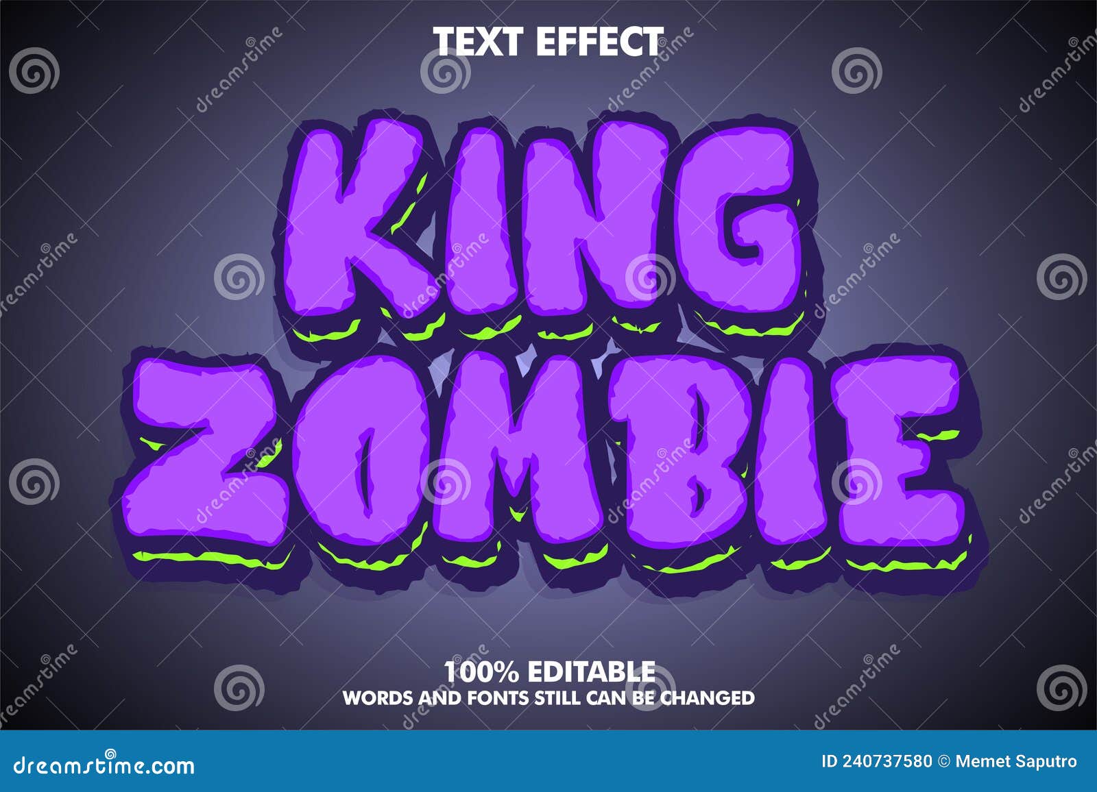 Bright and Cute Cartoon Typography Template Stock Vector - Illustration ...