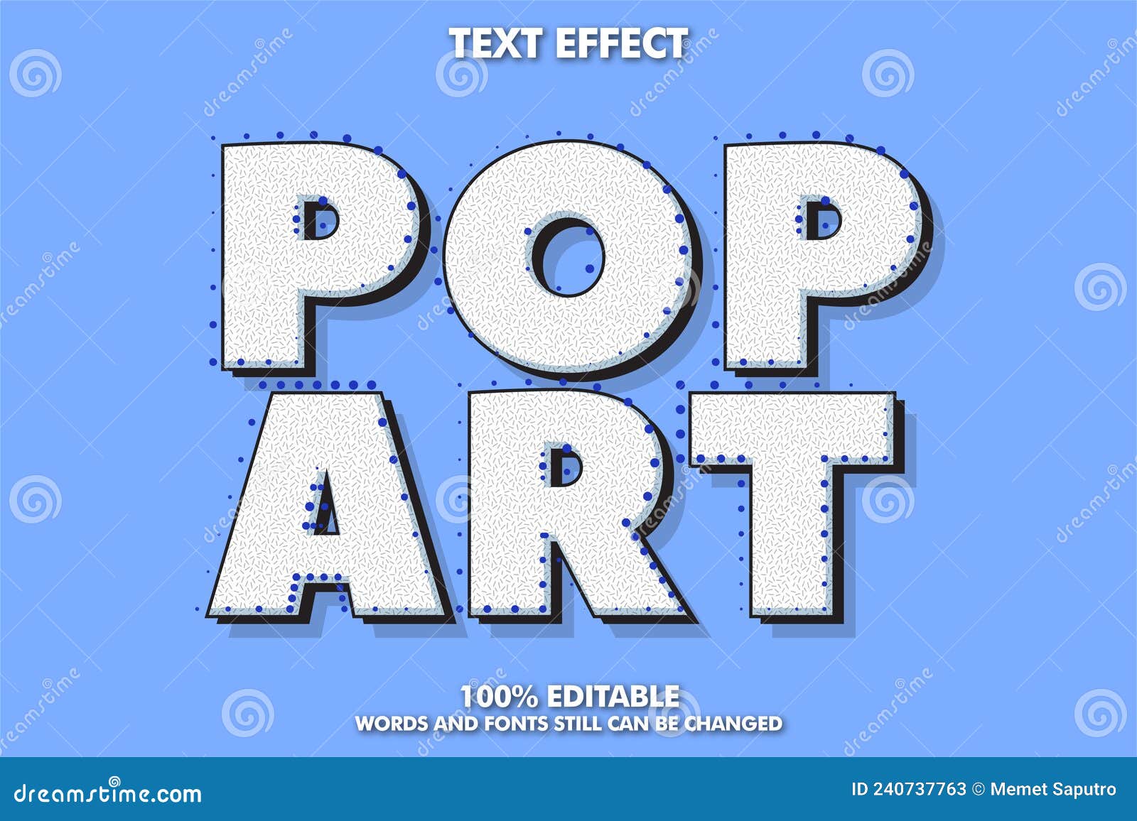 Fancy Pop Art Typography Template Stock Vector - Illustration of symbol ...