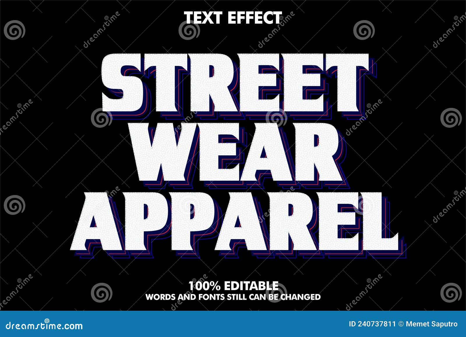 Simple Layered Typography Design Concept Stock Vector - Illustration of ...