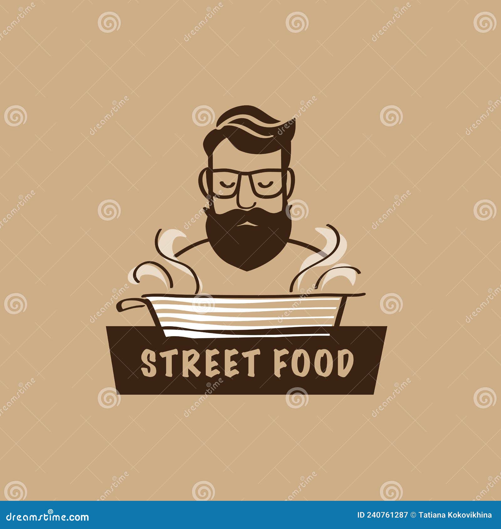 Chief cook symbol or logo stock vector. Illustration of design - 240761287