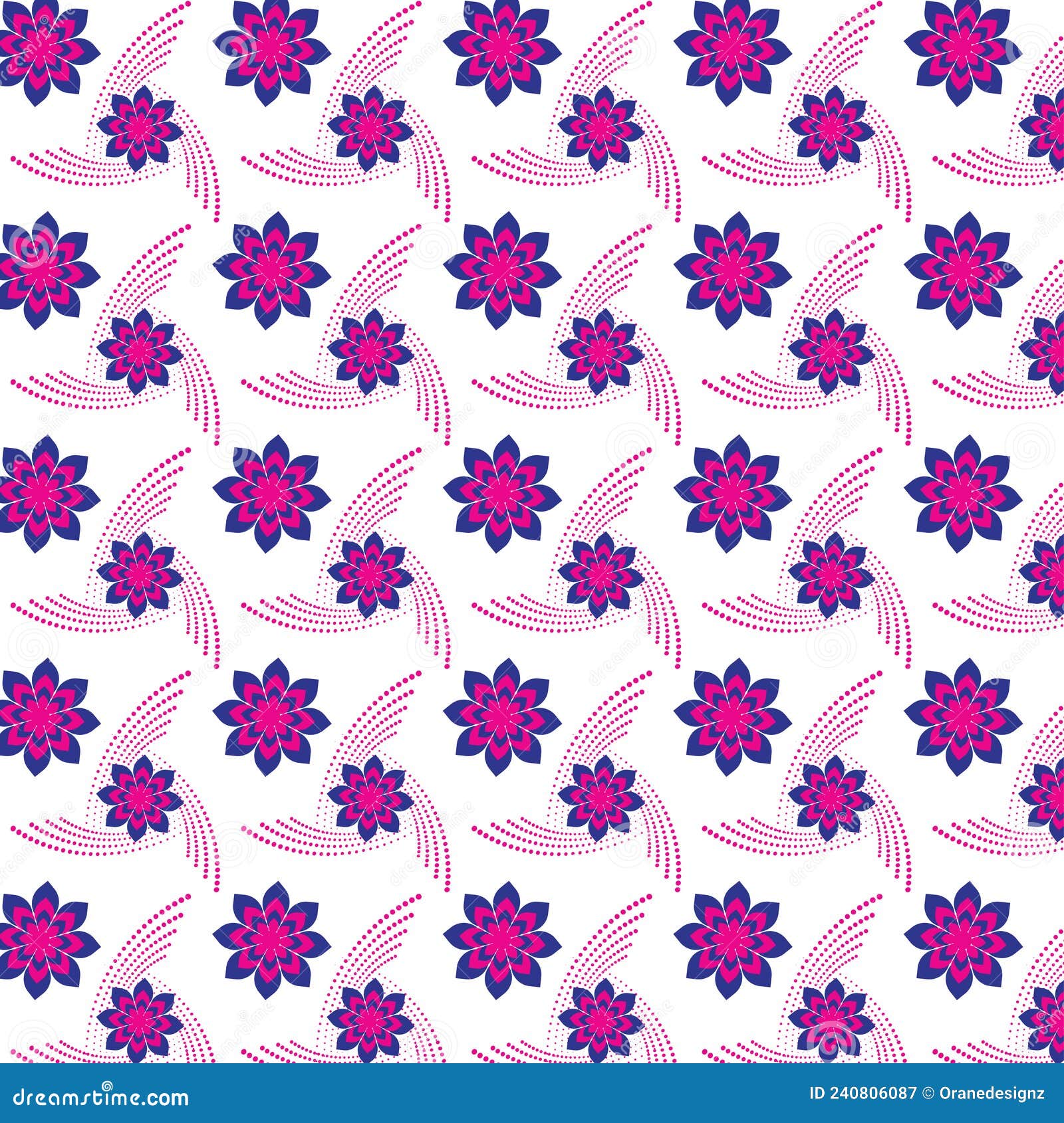 Floral Magenta Seamless Pattern Stock Vector - Illustration of home ...