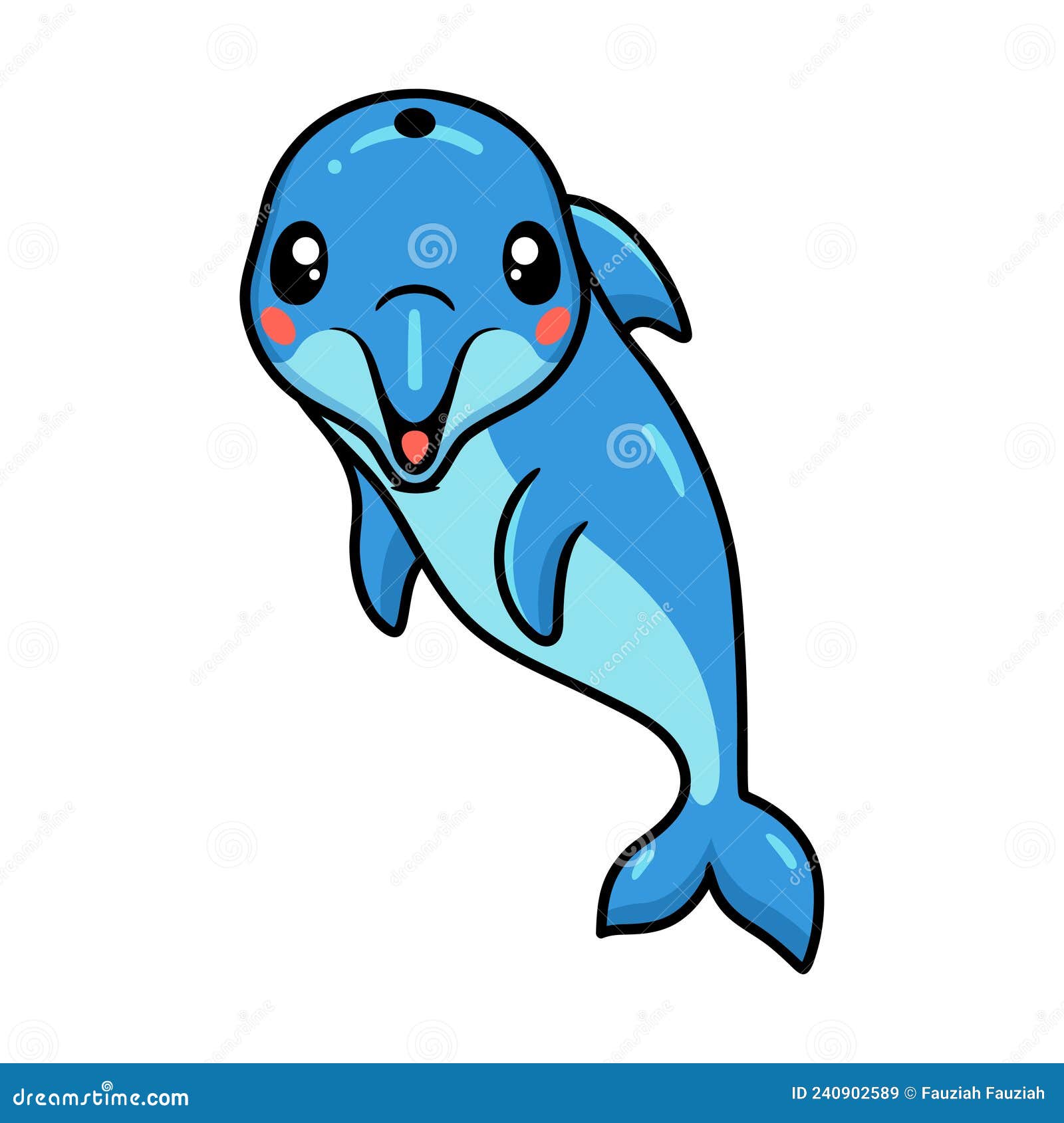 Chibi Dolphin Clipart Illustration | CartoonDealer.com #296804707