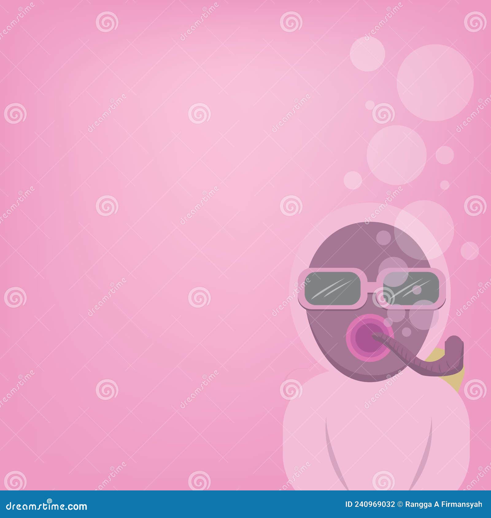 Lady Diver With Glass Line Art Illustration | CartoonDealer.com #346641412